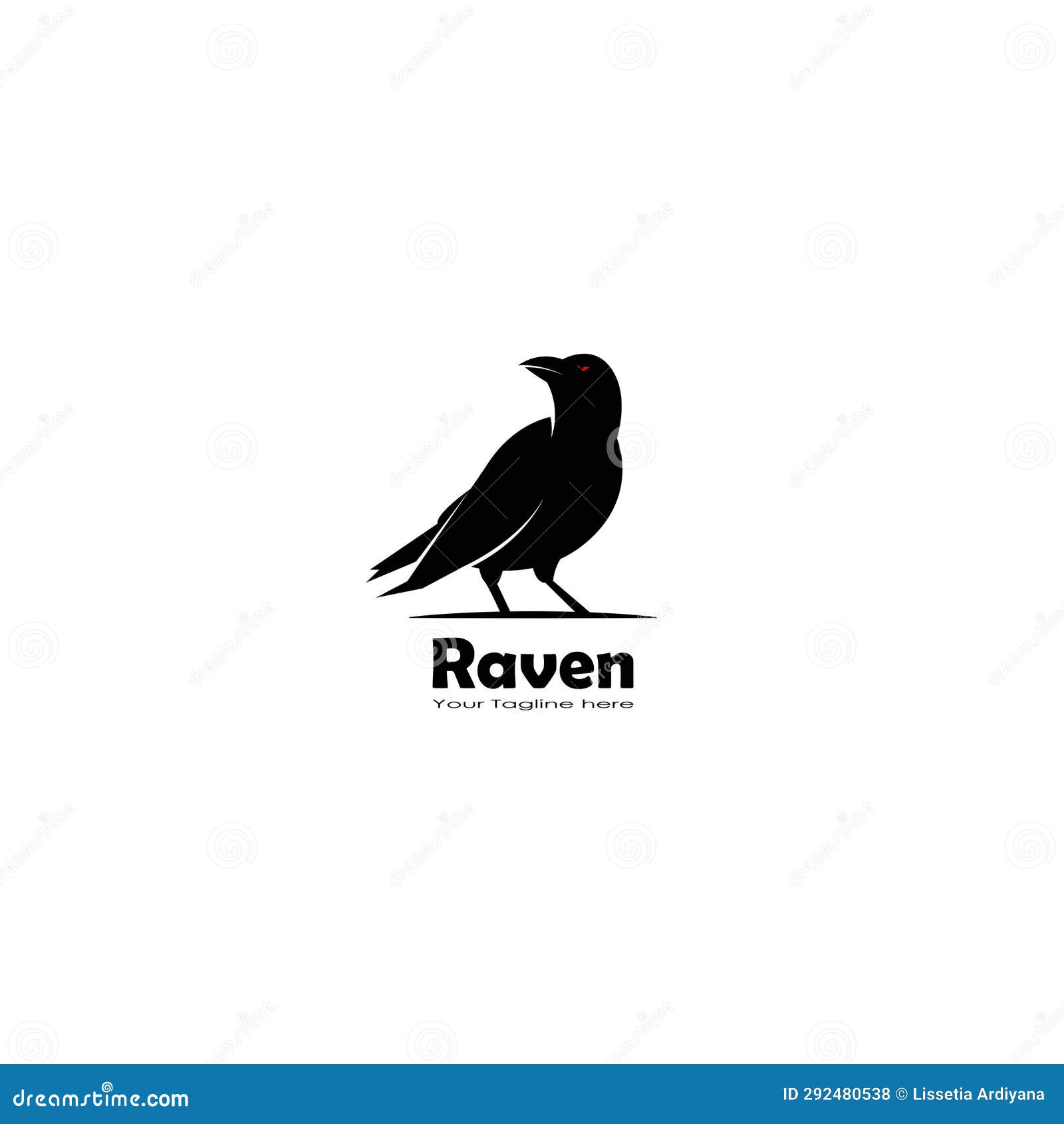 Raven Logo Design Vector Graphics Stock Vector - Illustration of ...