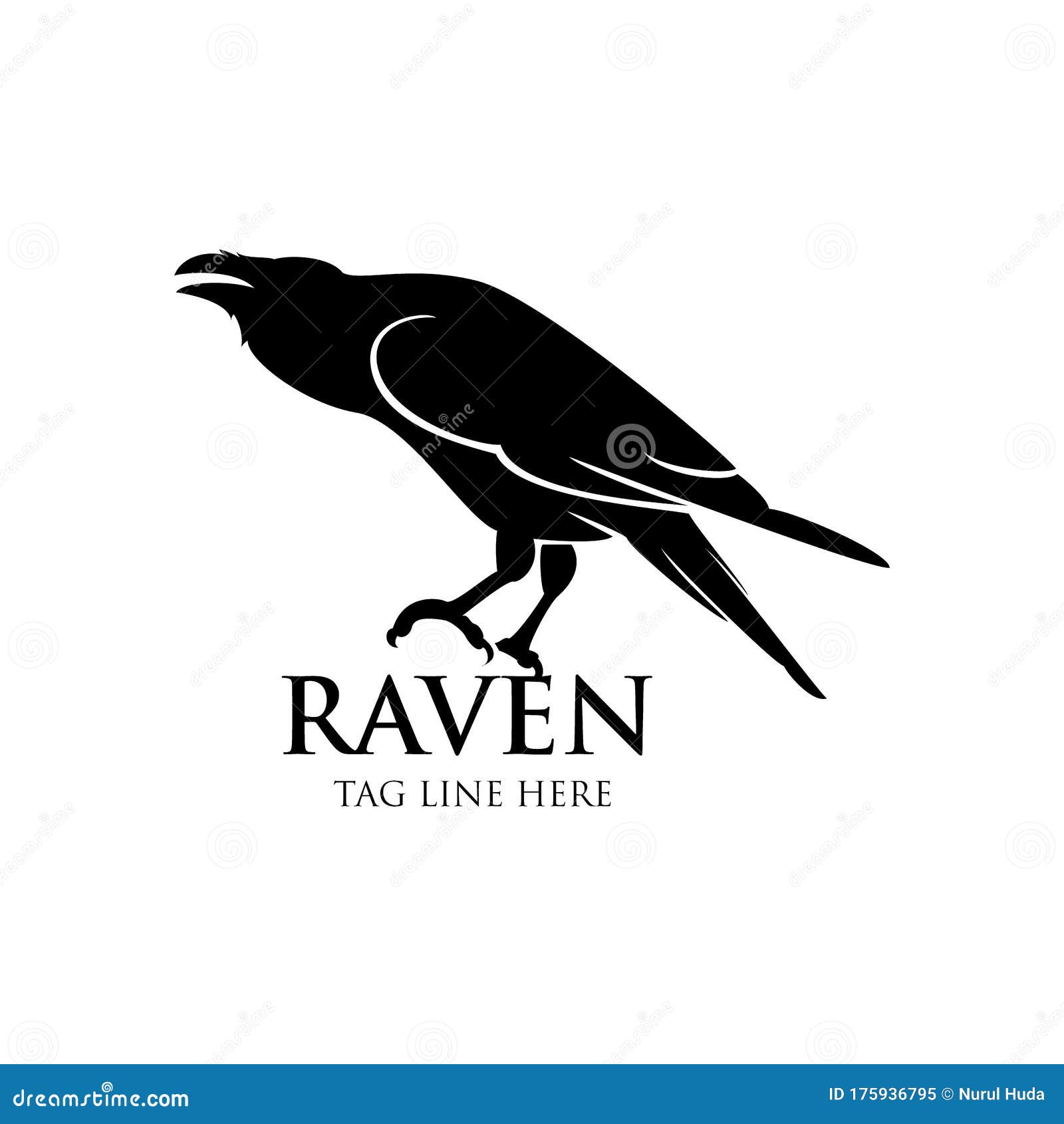 Raven Logo Icon Vector Design Stock Vector - Illustration of prophet ...