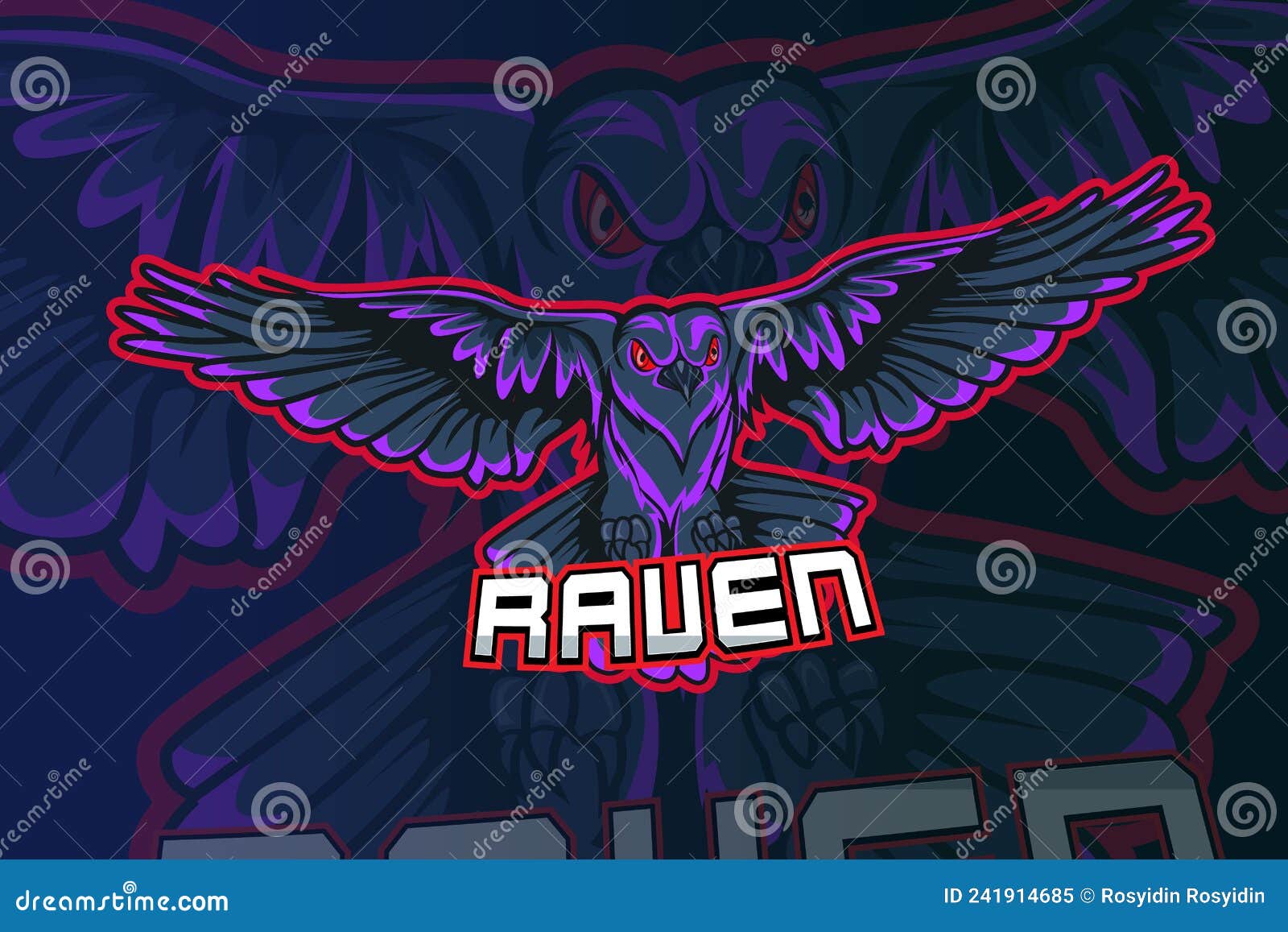 Raven Mascot. Esport Logo Design Vector Illustration | CartoonDealer ...