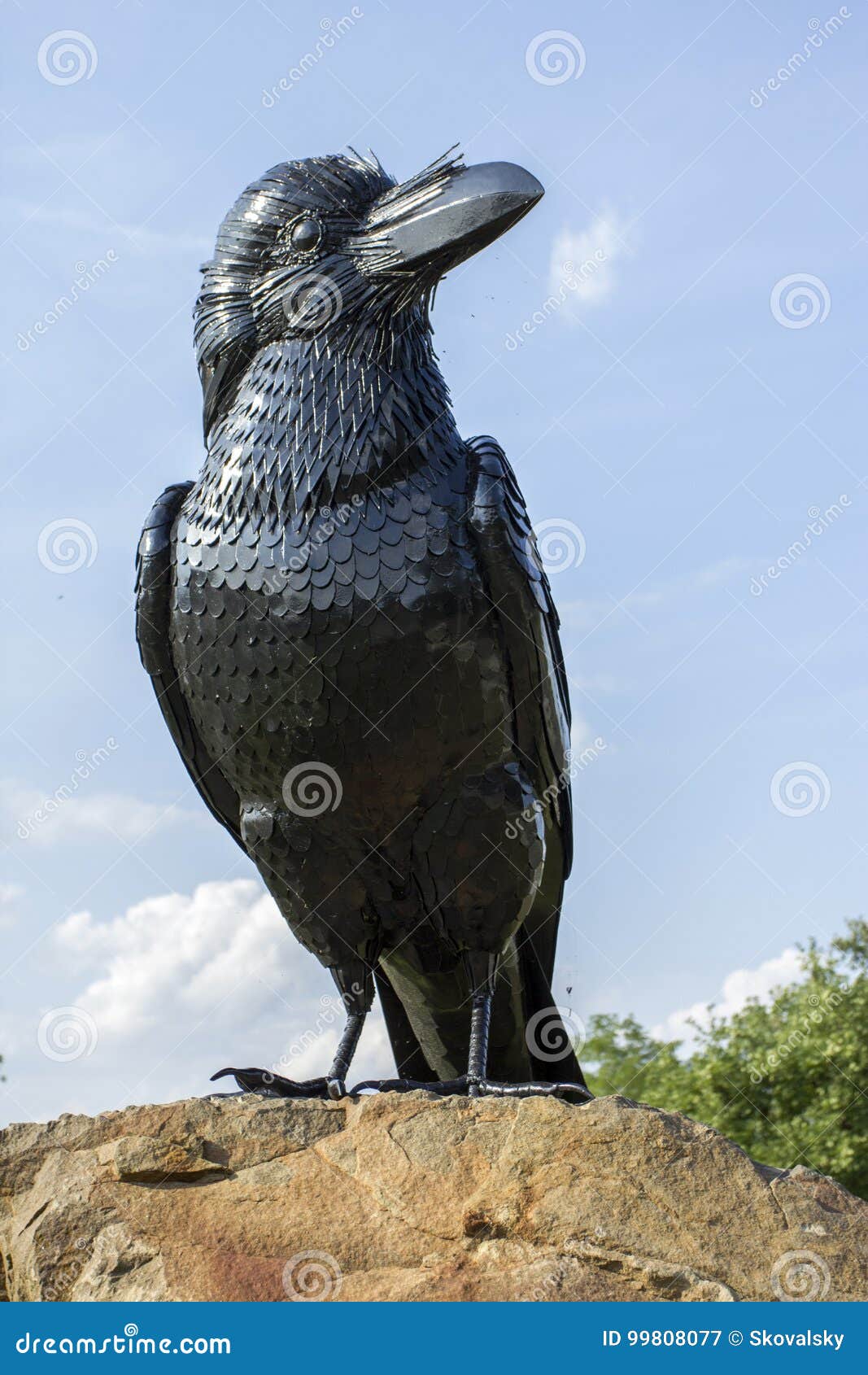 Raven statue stock image. Image of european, tradition - 99808077