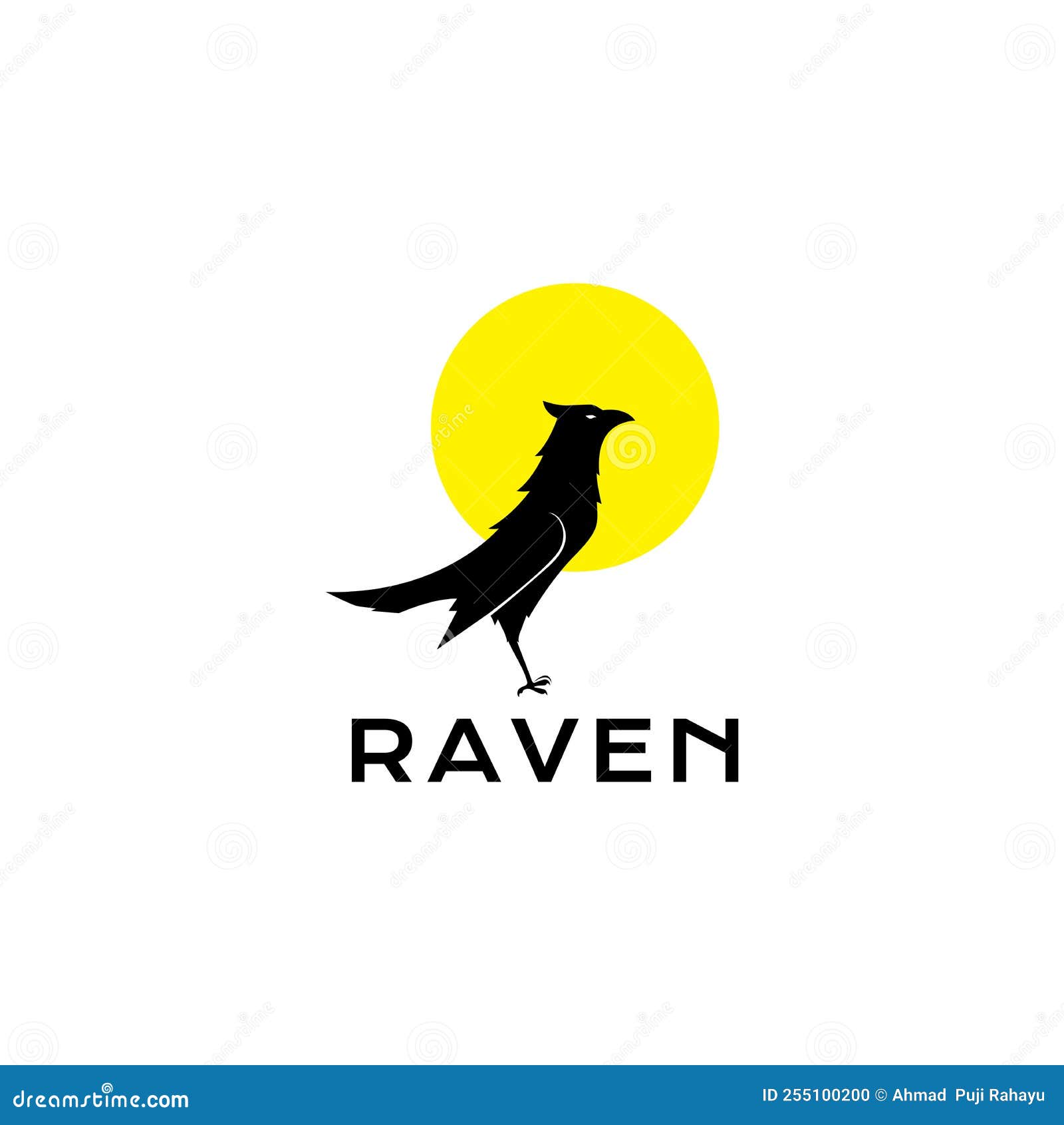 Raven with Sunset Logo Design Stock Vector - Illustration of halloween ...