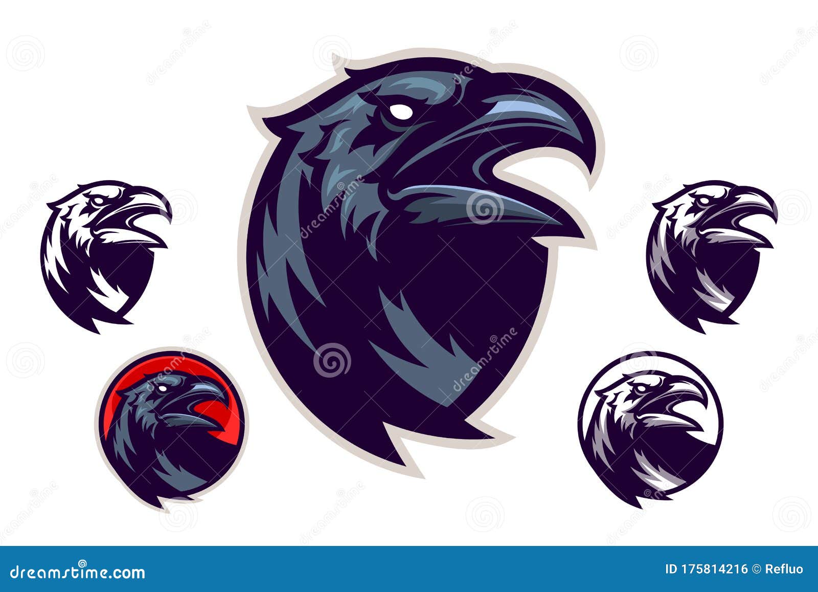 Raven vector emblem stock vector. Illustration of emblem - 175814216