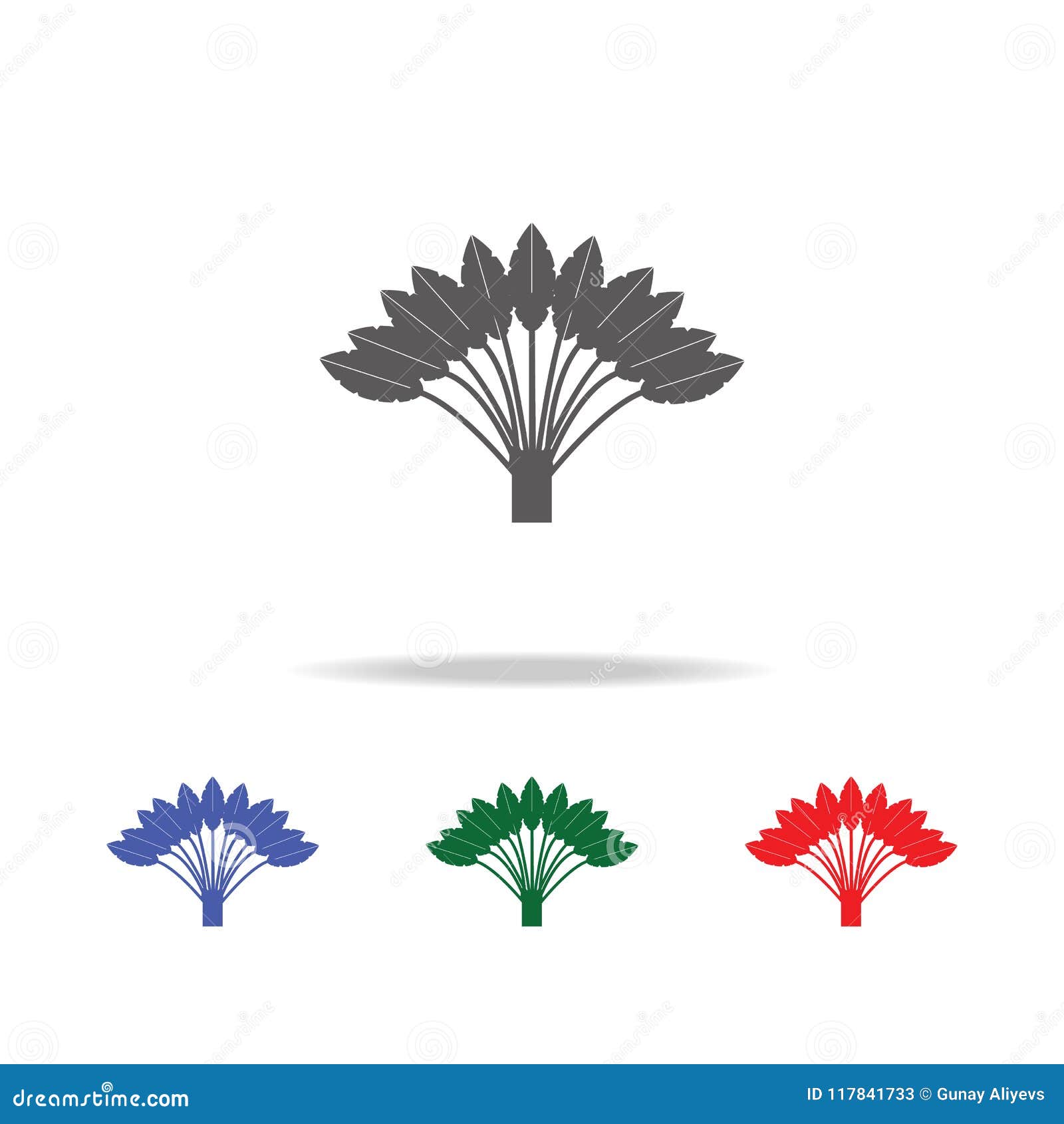 Ravenala Tree Icon. Elements of Trees in Multi Colored Icons. Premium ...