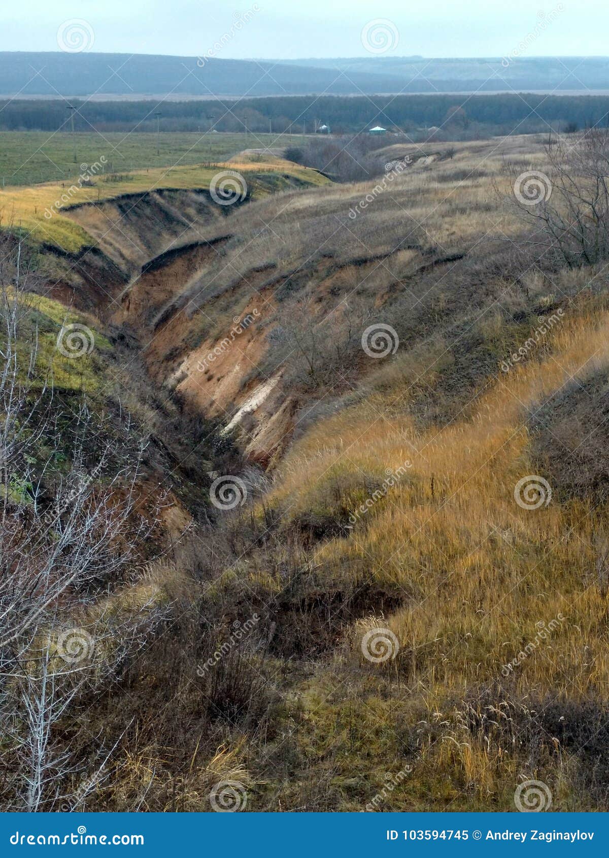 Ravin image stock. Image of russie, affleurement, prairie - 103594745
