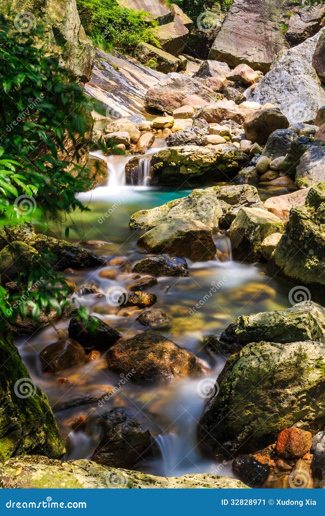 Ravine stream and pool stock image. Image of rivulet - 32828971