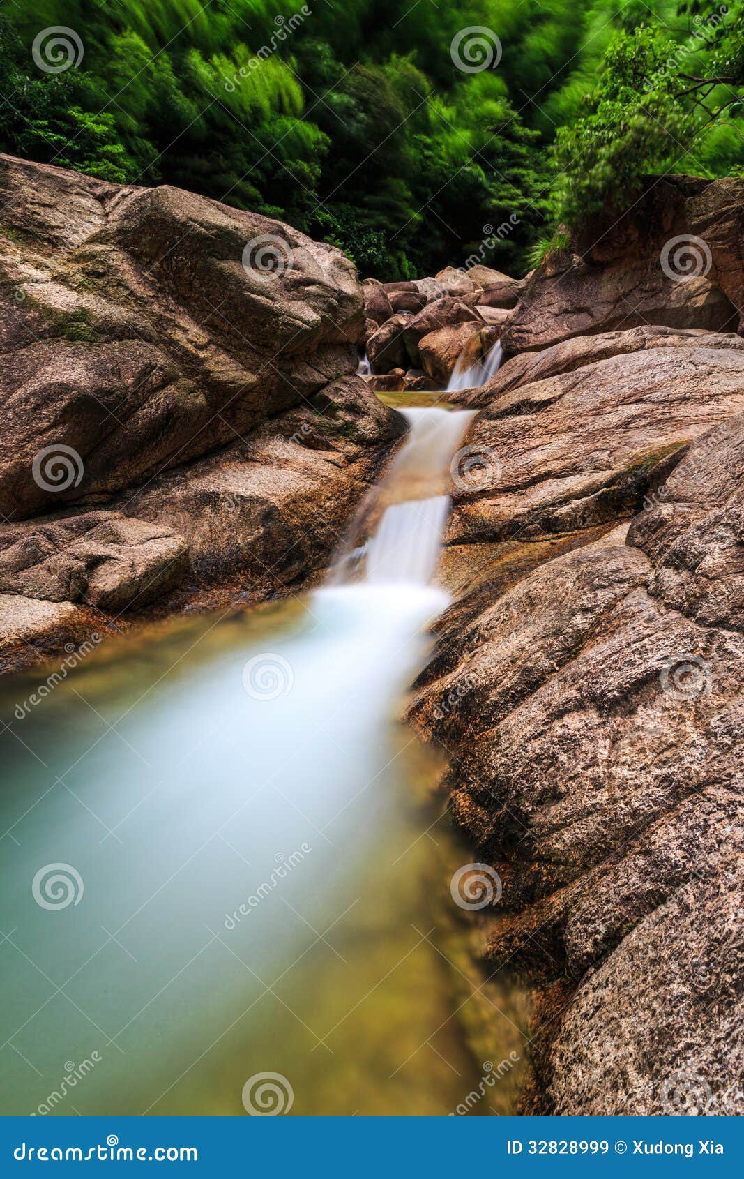 Ravine stream and pool stock image. Image of mere, anhui - 32828999