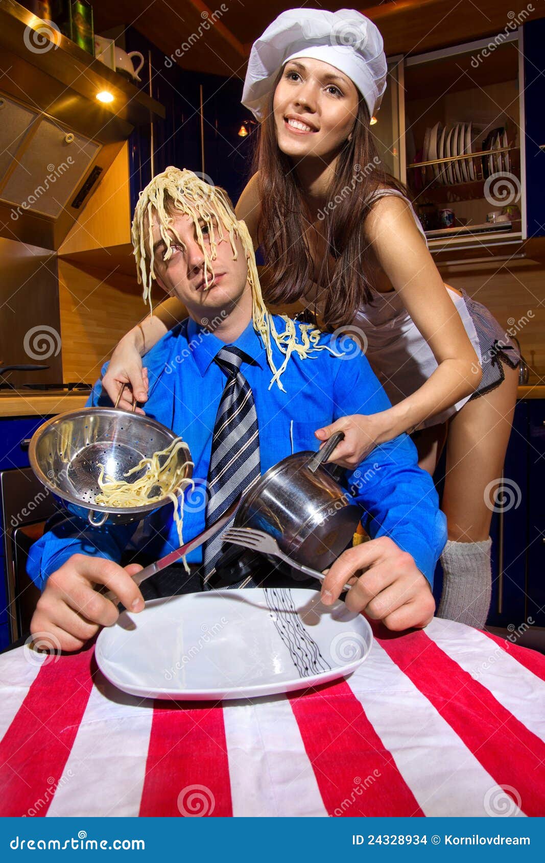 Raving Madness stock photo. Image of apron, female, cooking - 24328934