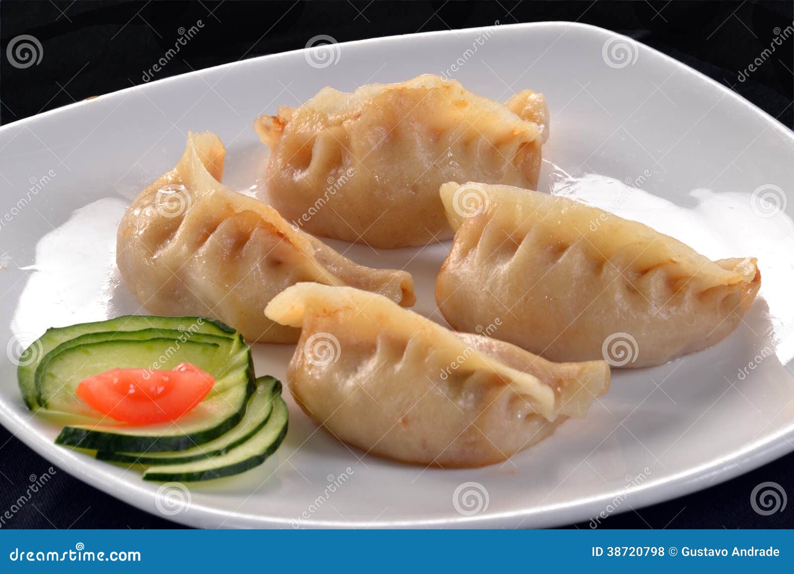 Ravioli on dish stock photo. Image of portion, light - 38720798