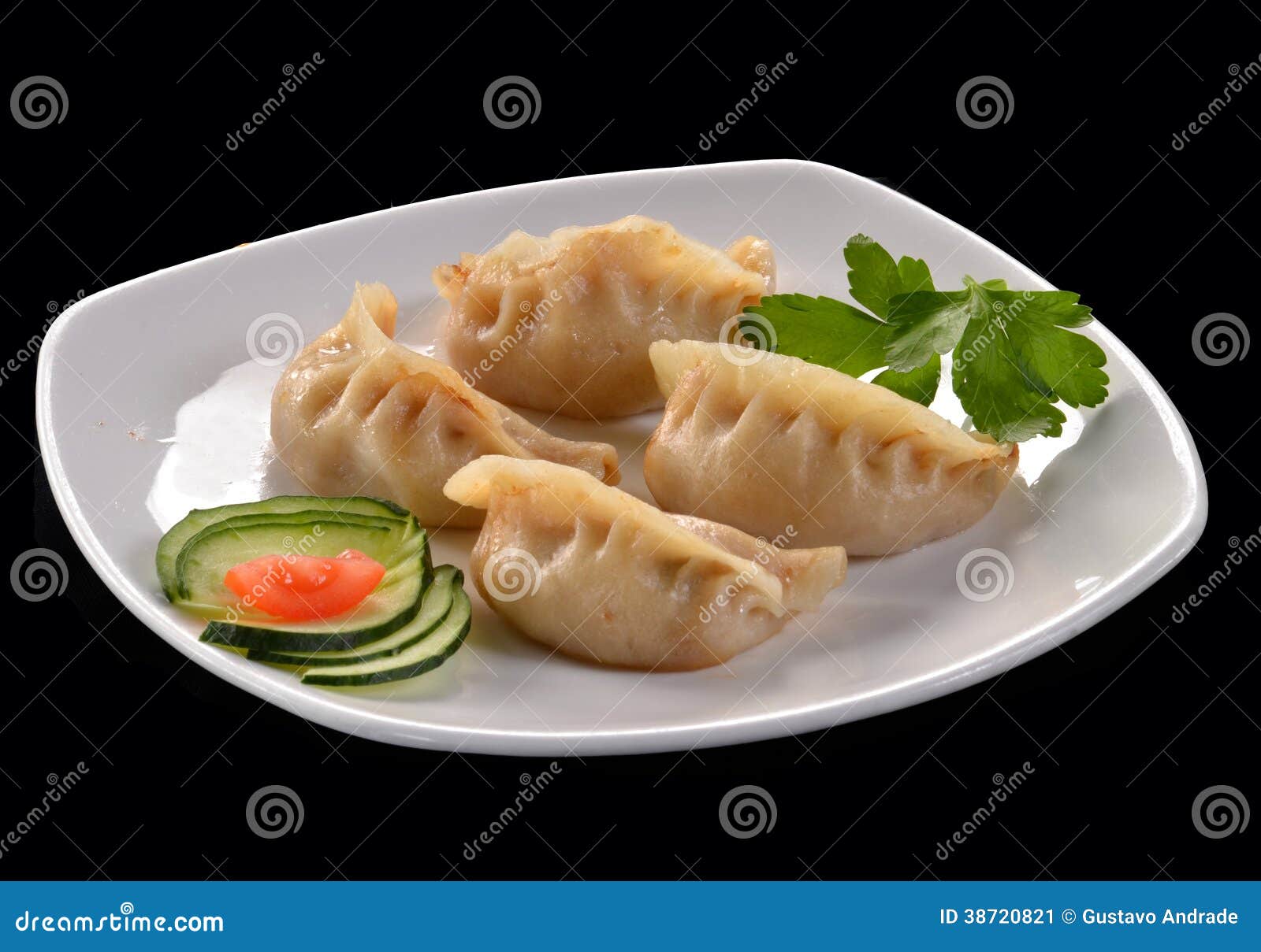 Ravioli on dish stock image. Image of diet, chinese, ingredient - 38720821