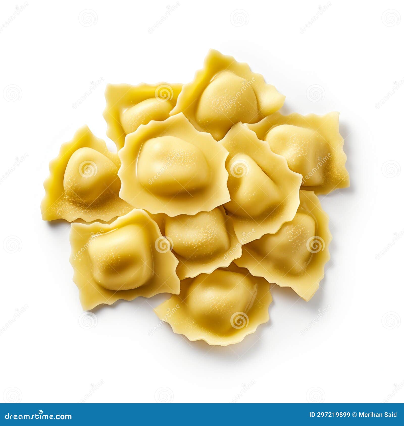 Ravioli Isolated on White Background, AI Generative Stock Illustration ...