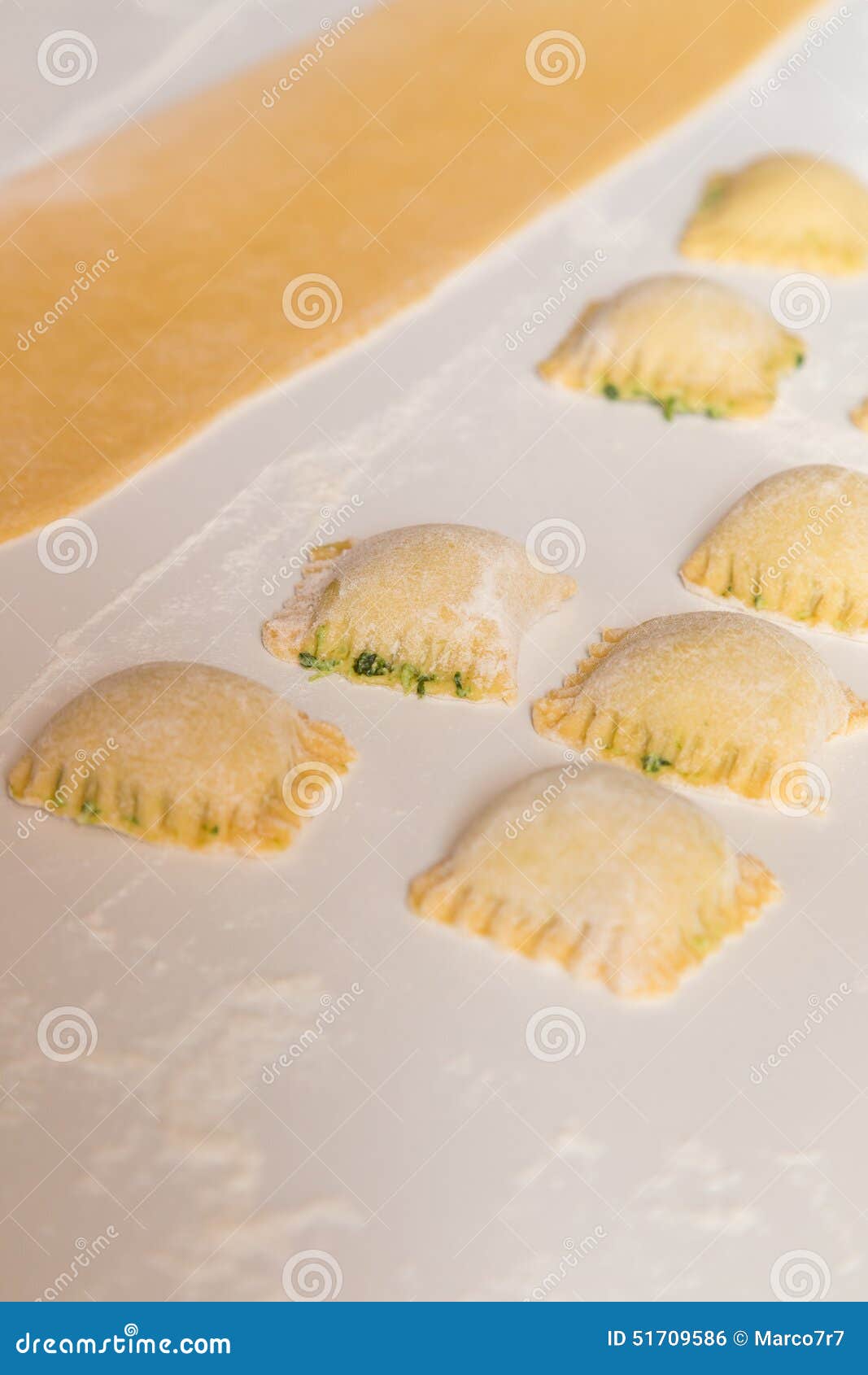 Ravioli Stuffed with Cheese and Spinach Stock Photo - Image of appetite ...
