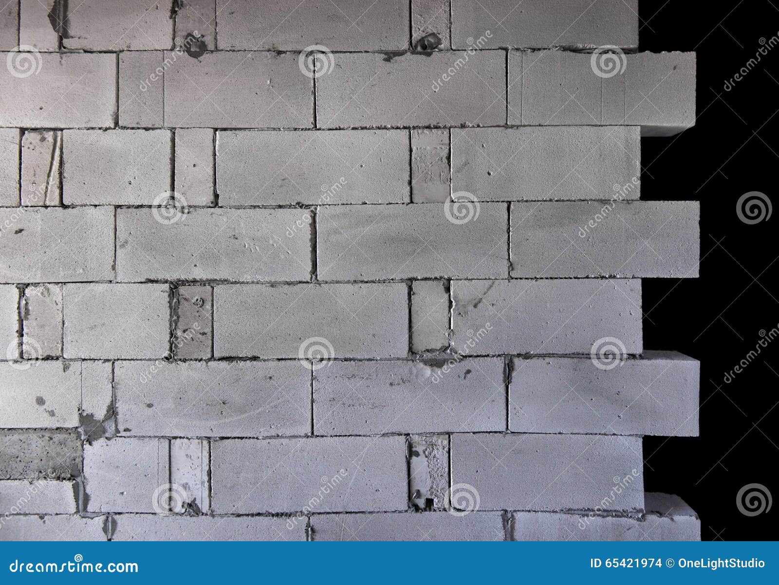 Raw AAC Autoclaved Aerated Concrete Wall, Front View, Background. Stock ...