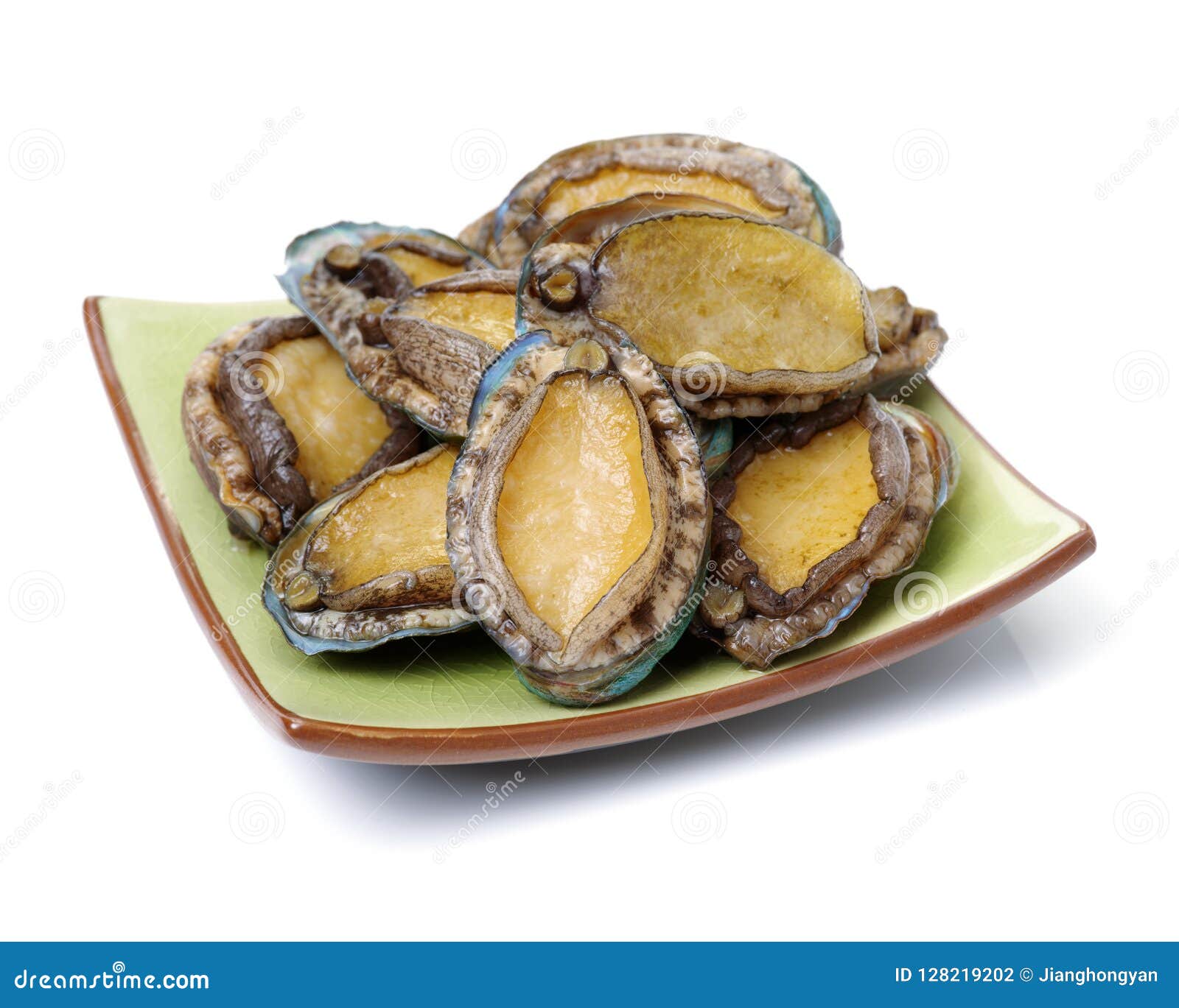 Raw abalone stock photo. Image of background, products - 128219202
