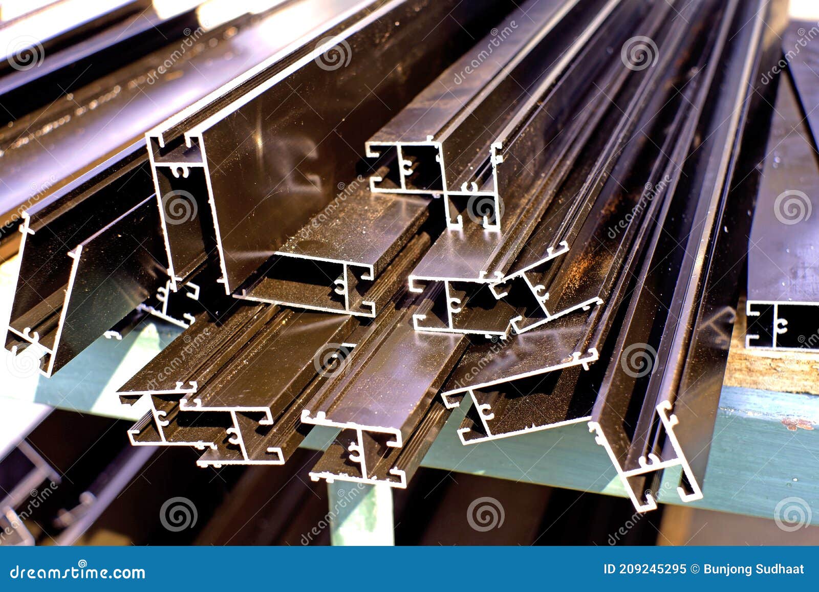 Raw Aluminum Frames are Cut and Placed on Shelves Waiting To Be ...
