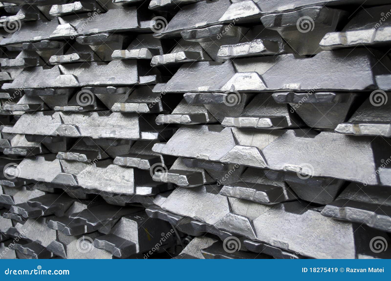 Raw aluminum ingots stock image. Image of industry, lump - 18275419