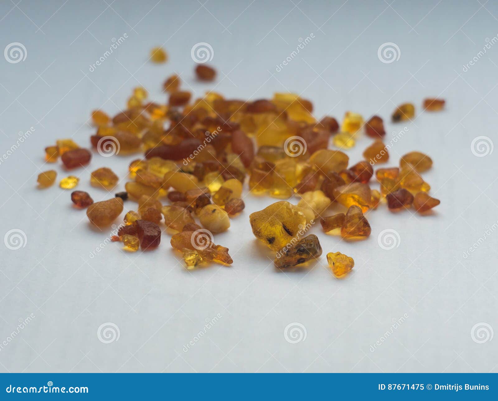 Raw Amber Stones in Different Colors Isolated on White Stock Image ...