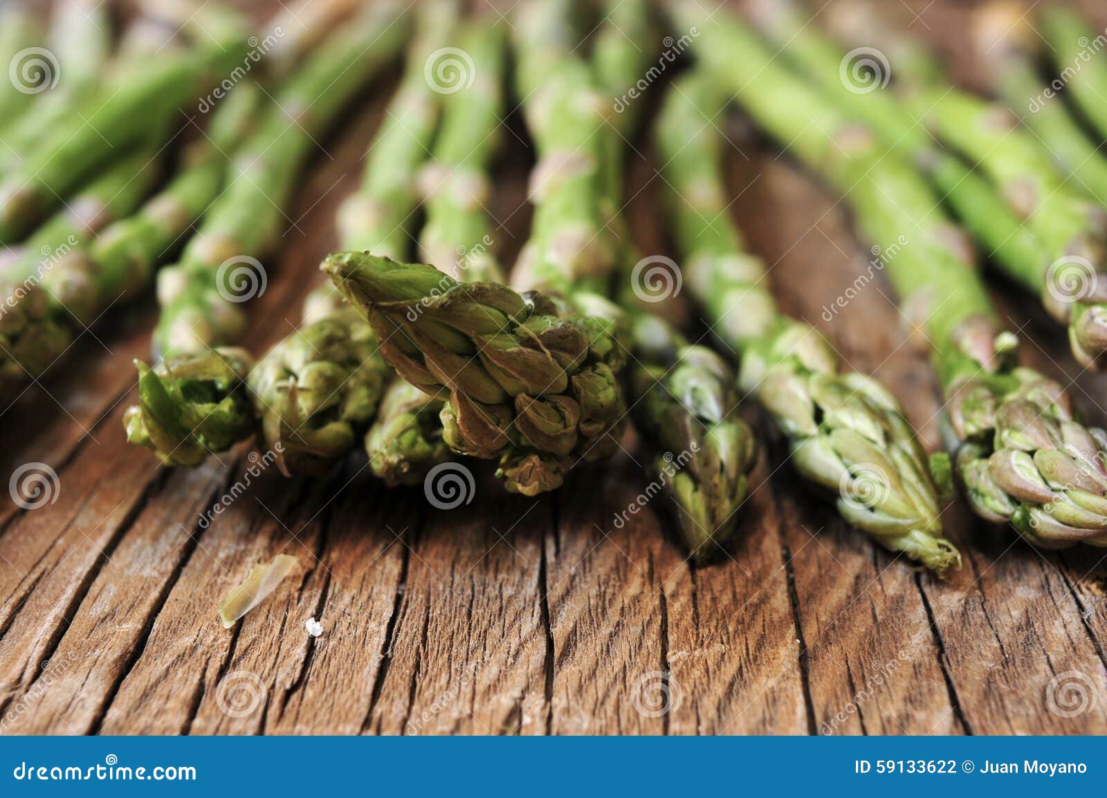 Raw Asparagus on a Rustic Wooden Table, Filtered Stock Photo - Image of ...