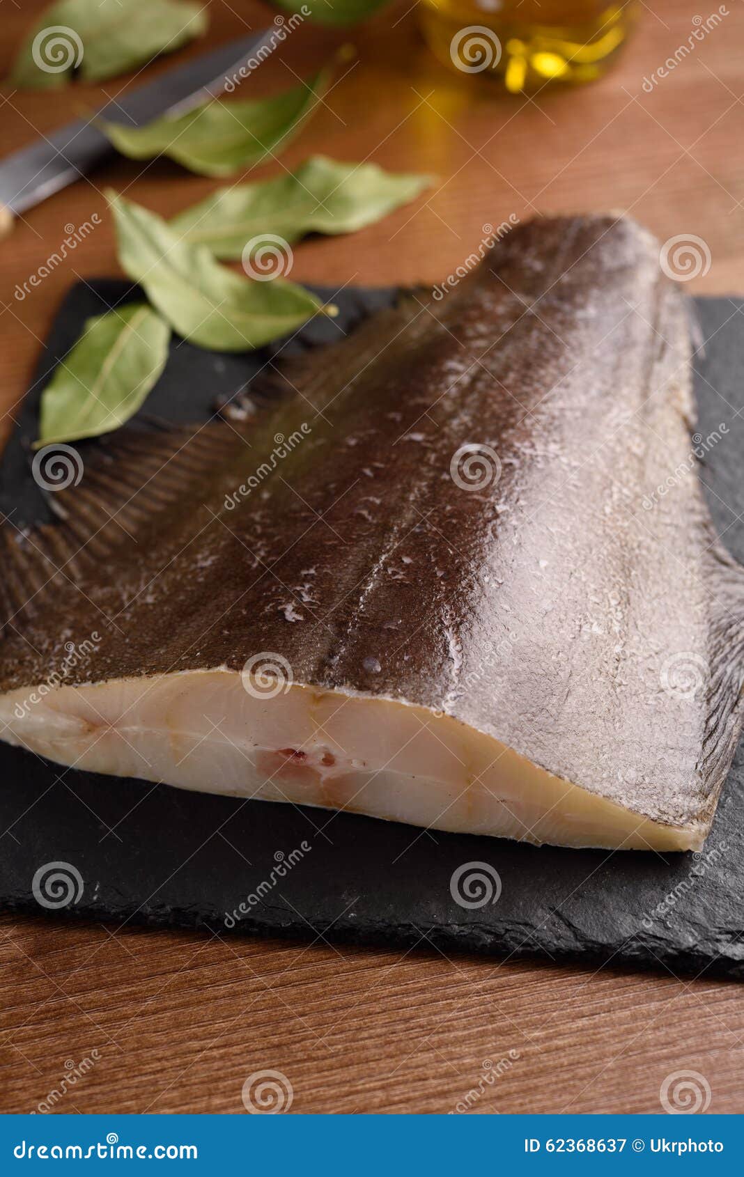 Raw Atlantic halibut stock image. Image of domestic, atlantic - 62368637