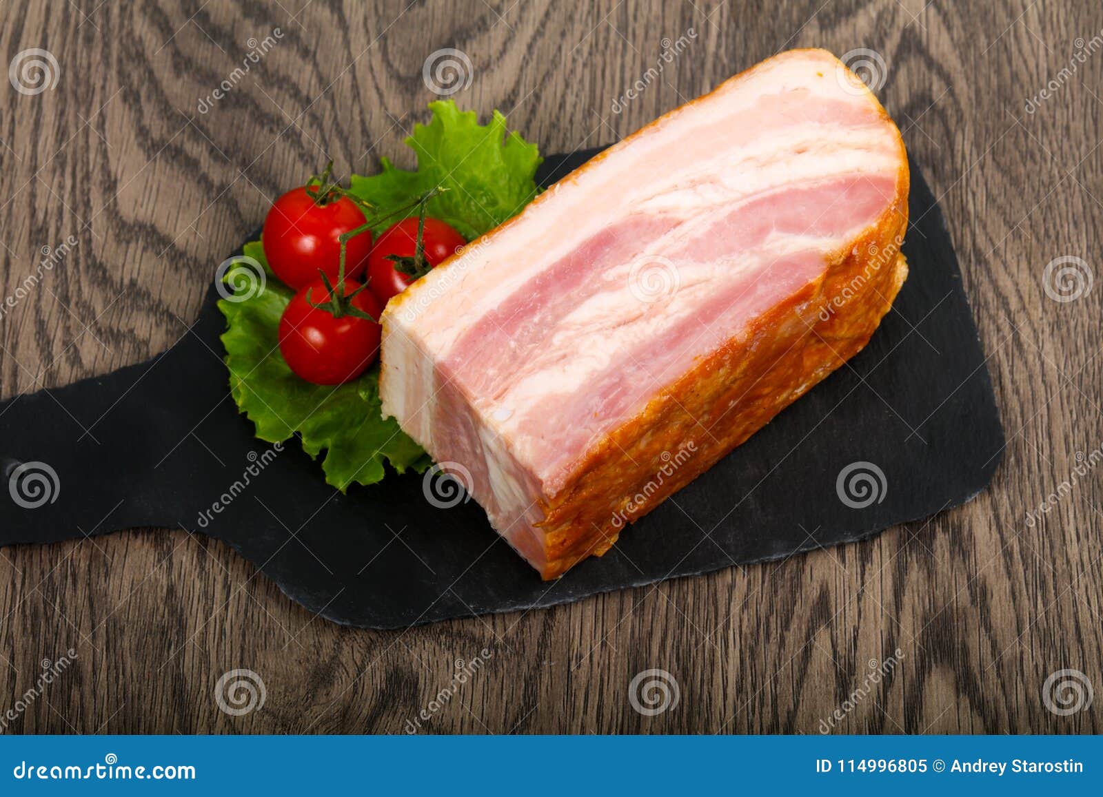 Raw bacon stock image. Image of pork, closeup, dinner - 114996805