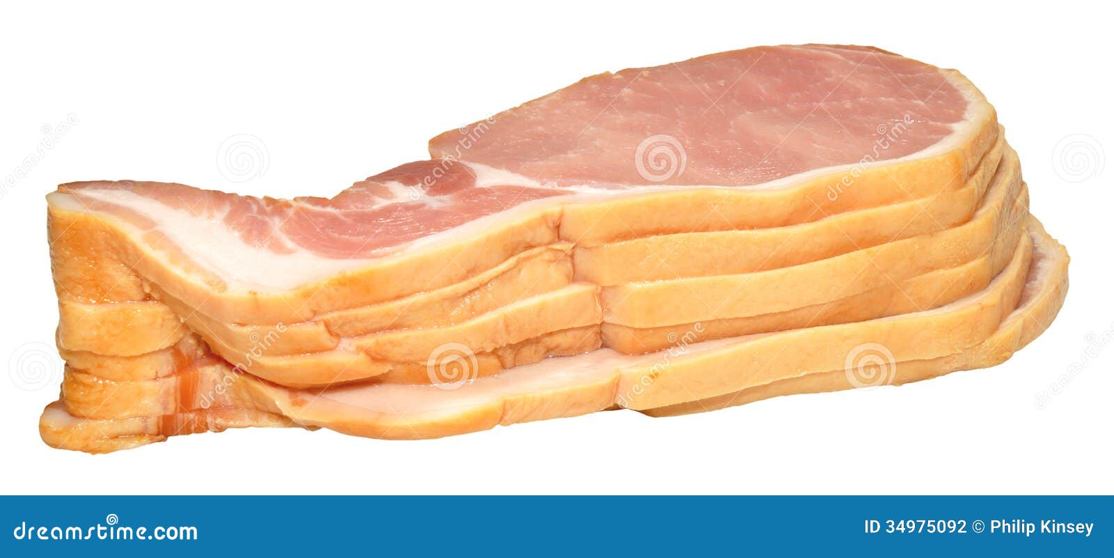 Raw Bacon Rashers stock photo. Image of stack, slices - 34975092