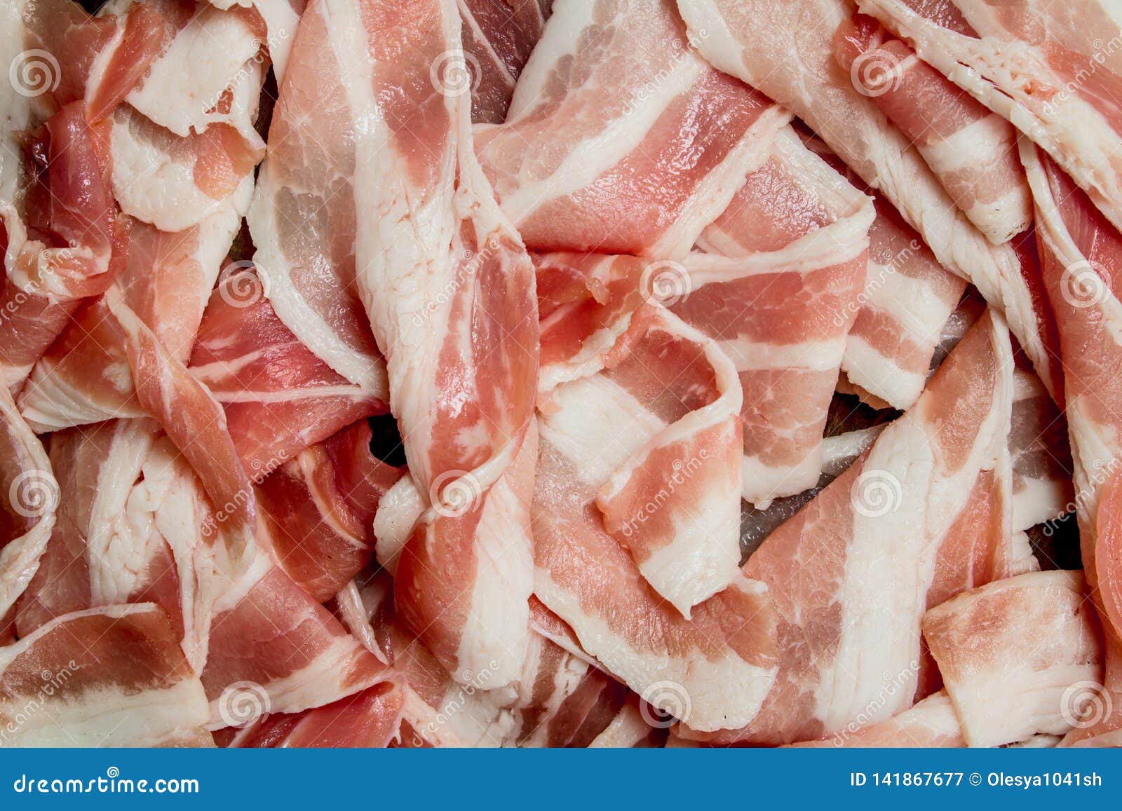 Raw bacon texture stock image. Image of background, pork - 141867677