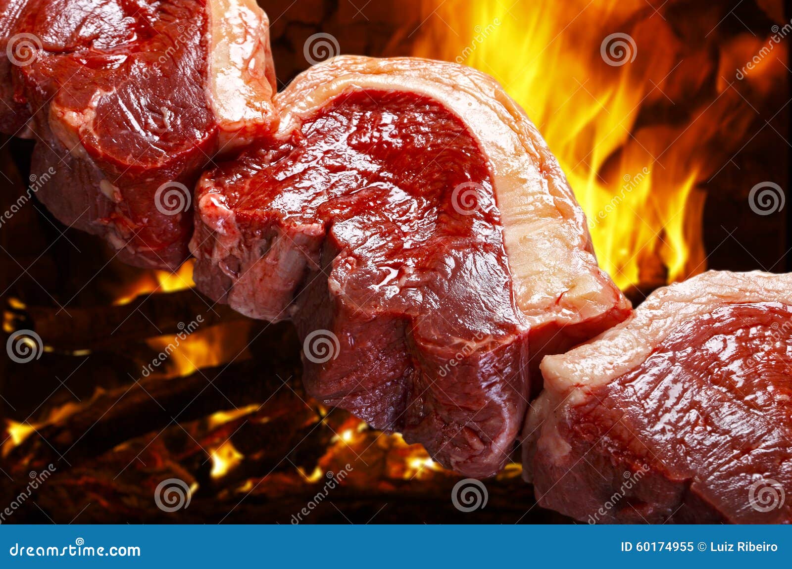 Raw barbecue meat stock image. Image of cooked, kitchen - 60174955