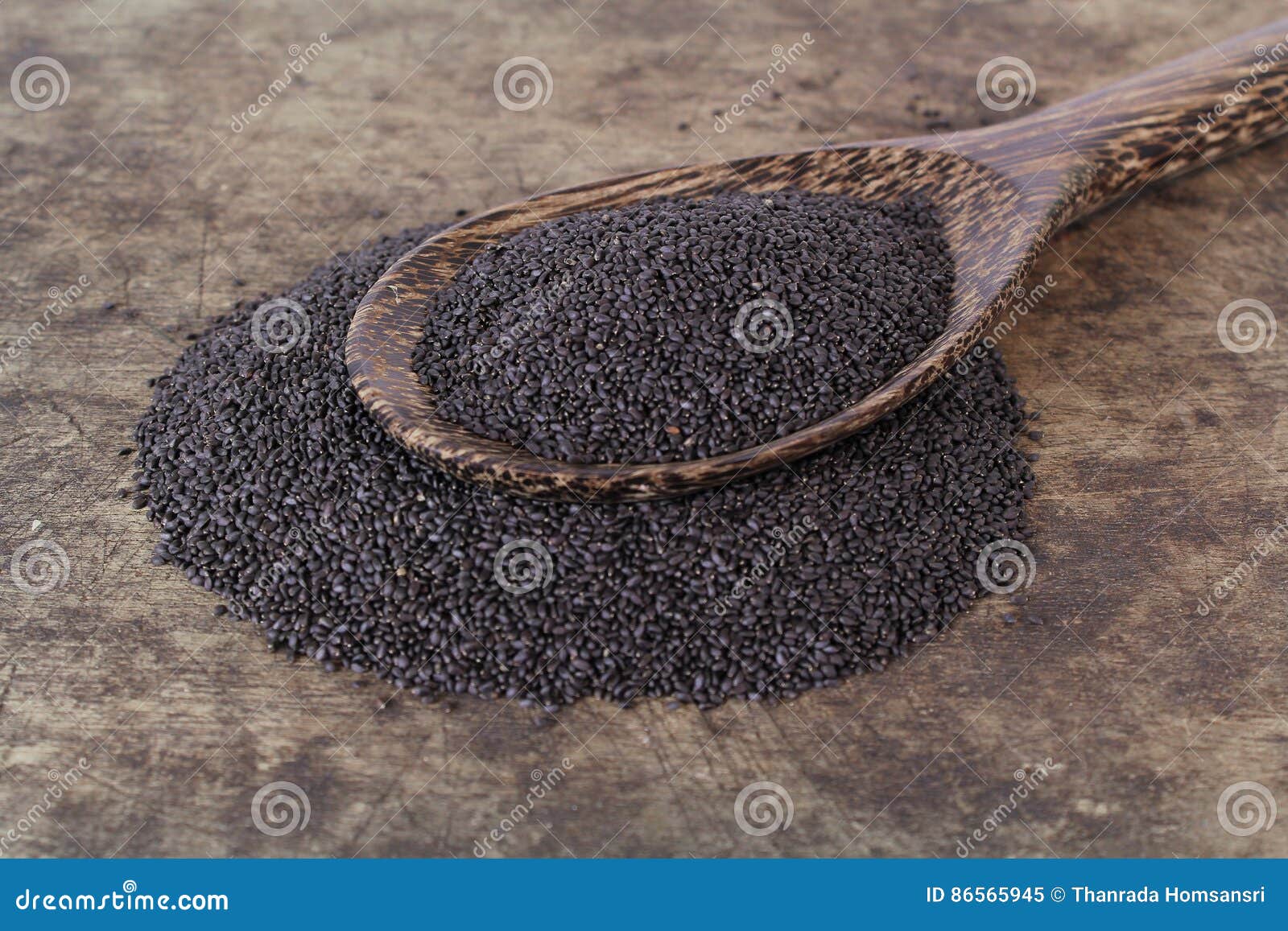 Raw Basil Seed, Herb in Thai Stock Image - Image of digestive, biennial ...