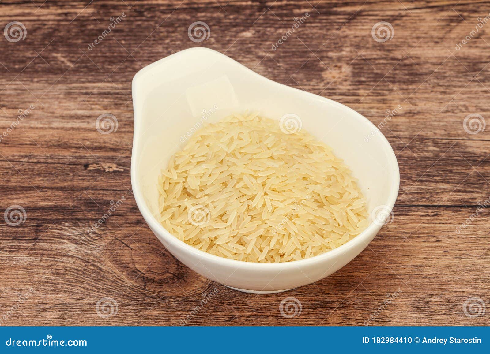 Raw Basmati Rice in the Bowl Stock Photo - Image of natural ...