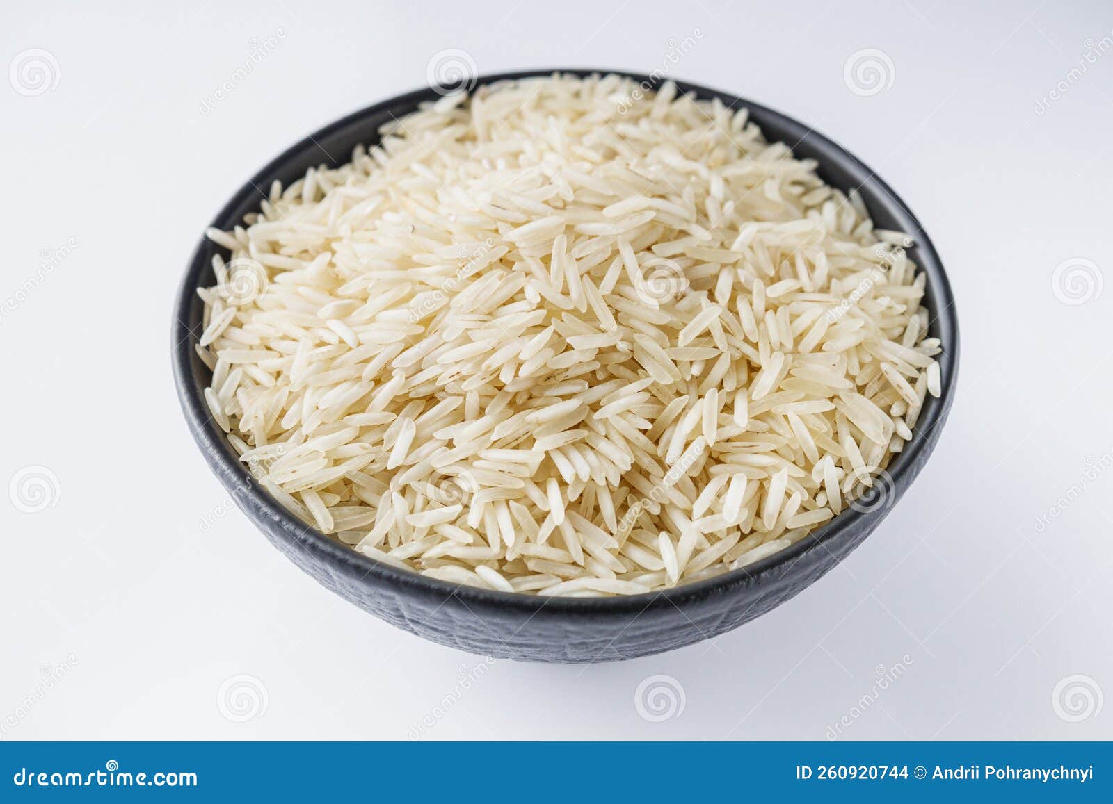 Raw Basmati Rice on a White Acrylic Background Stock Photo - Image of ...