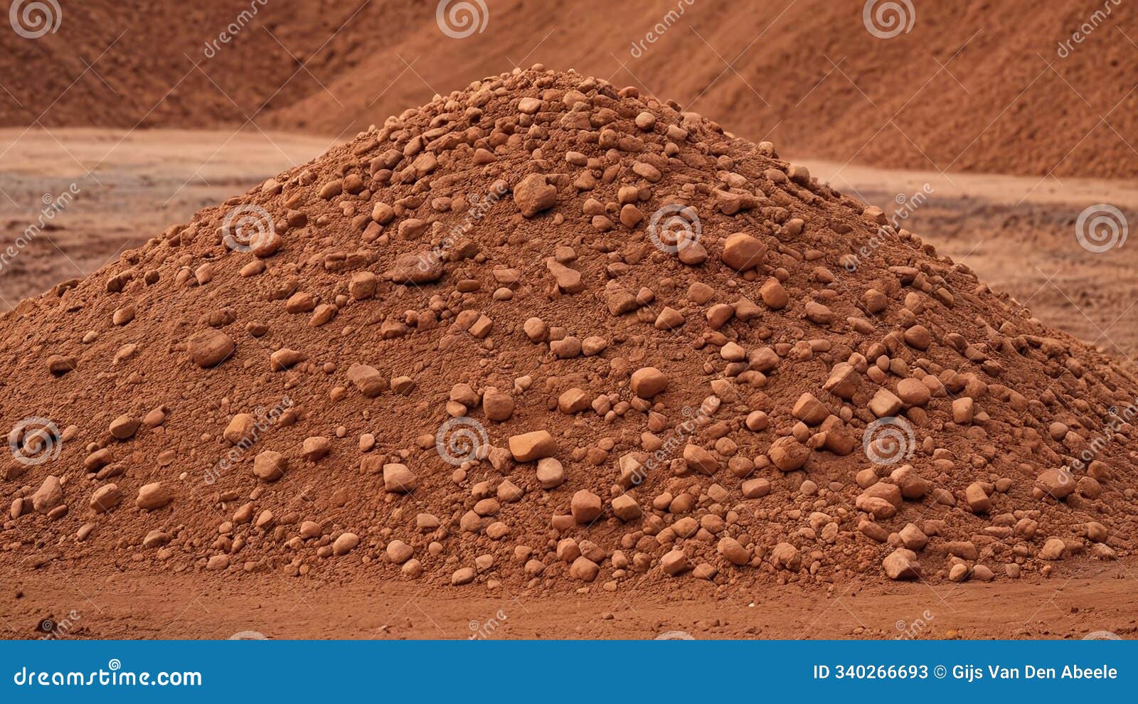 Raw Bauxite Ore Pile in Earthly Tones Mining and Minerals Collection ...