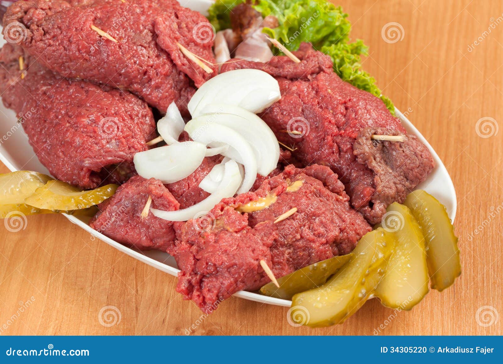 Raw beaf stock photo. Image of table, meat, tray, prepared - 34305220