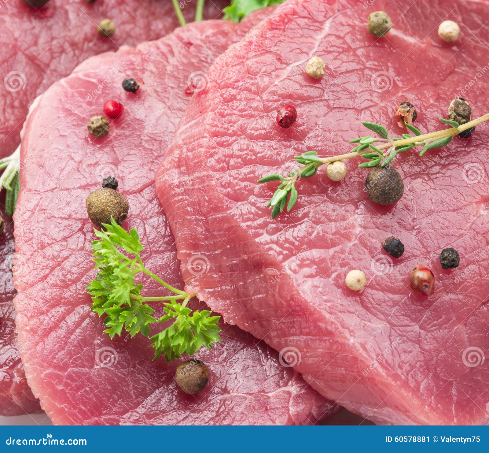 Raw beaf steaks. stock image. Image of fresh, pieces - 60578881