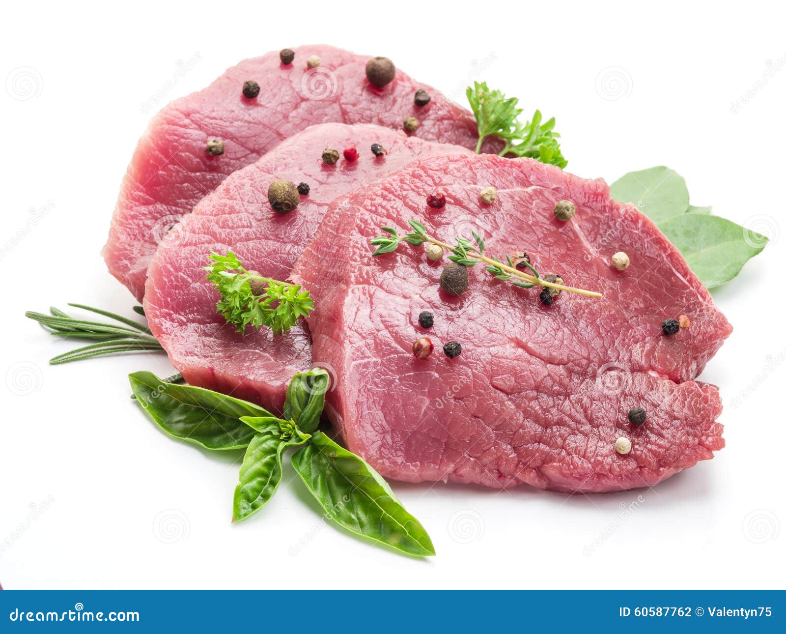Raw Beaf Steaks with Spices. Stock Photo - Image of salt, steak: 60587762