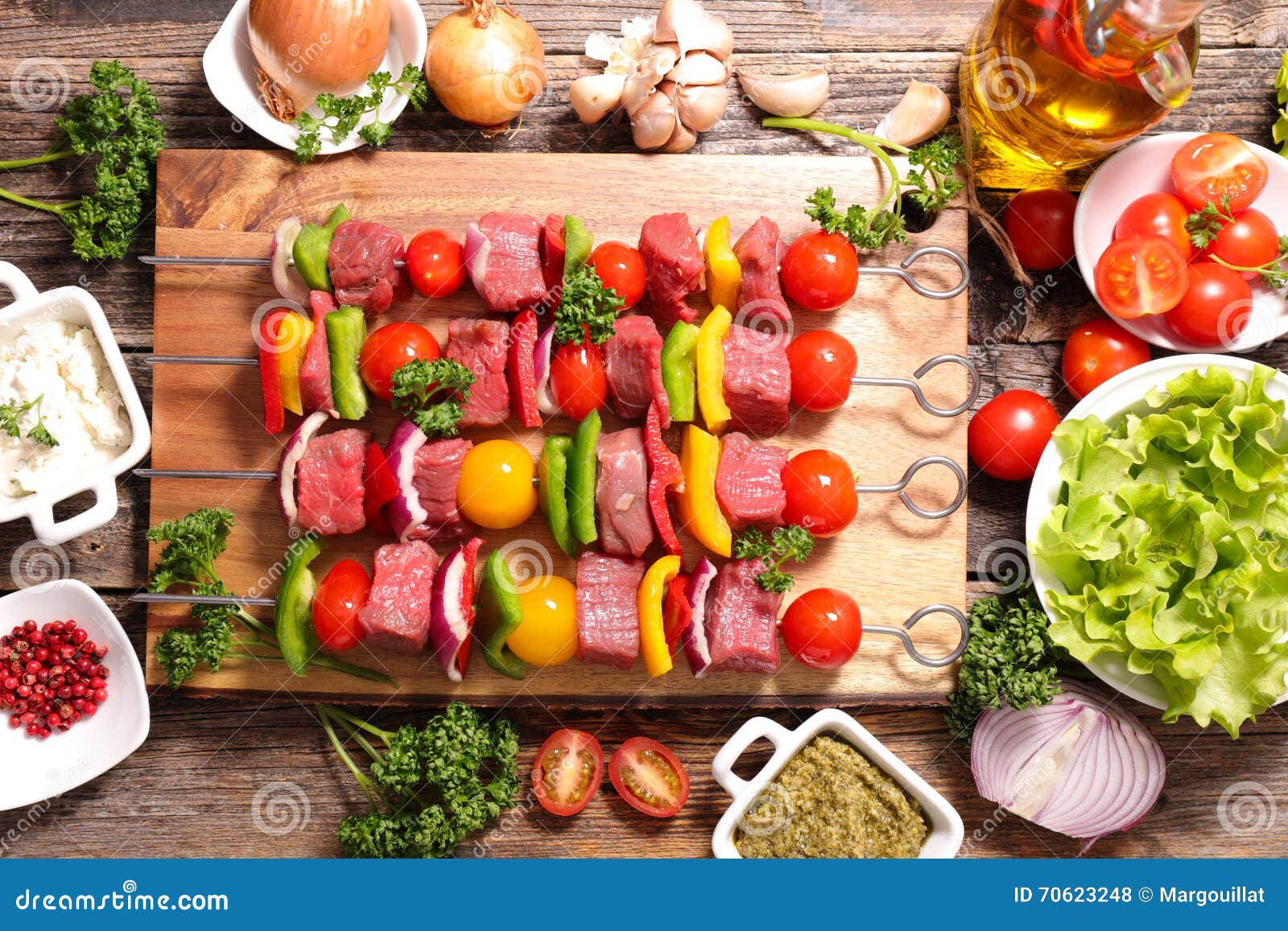 Raw beef,barbecue stock photo. Image of herb, tomato - 70623248