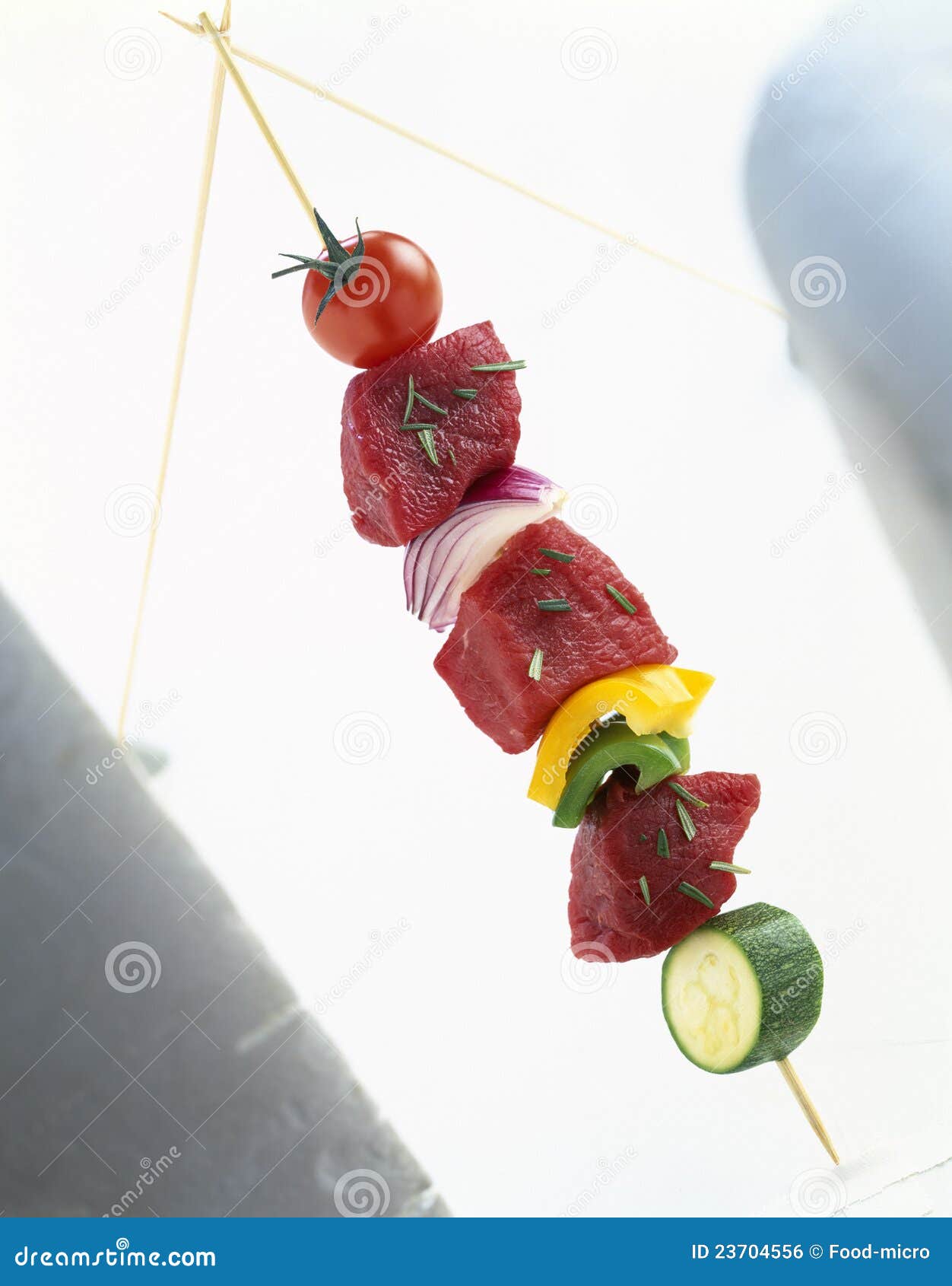 Raw beef brochette stock photo. Image of vegetable, meat - 23704556