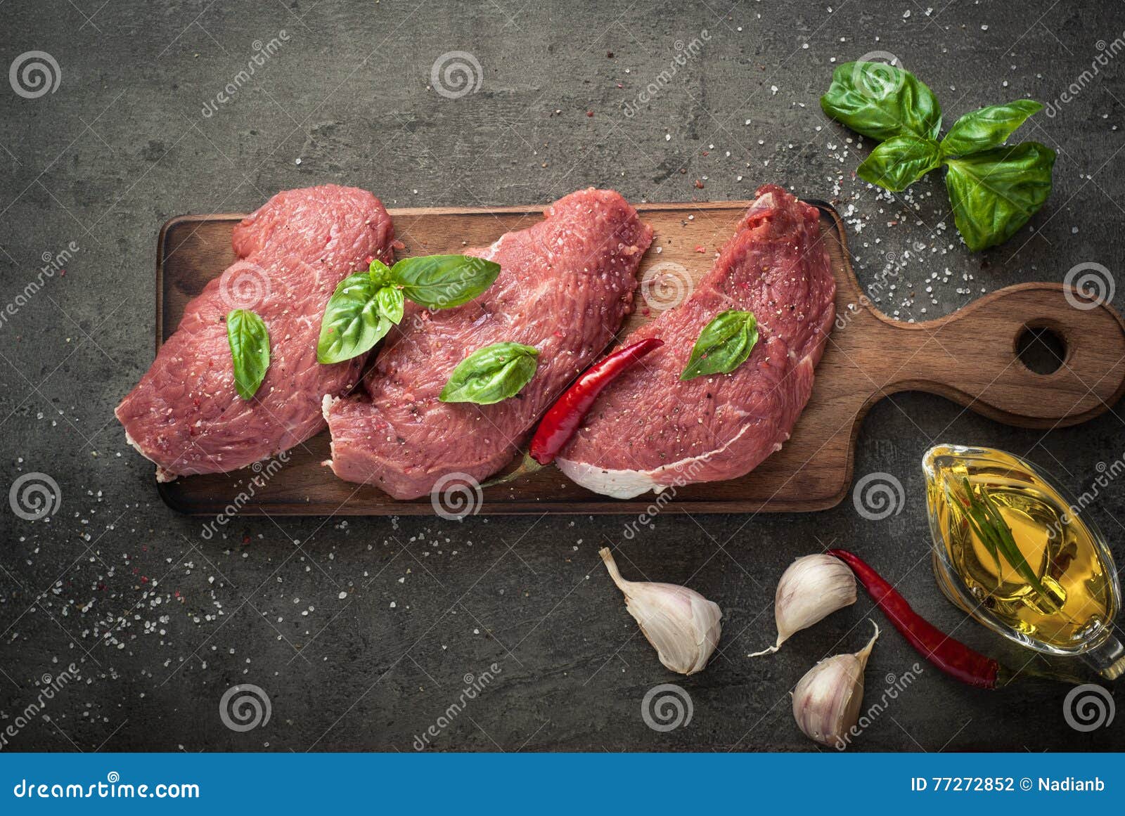 Raw beef chop stock photo. Image of marbled, copy, grey - 77272852