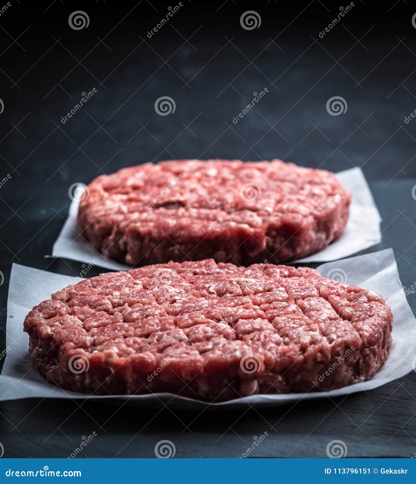 Raw Beef Cutlets for Burger Stock Image - Image of natural, beef: 113796151