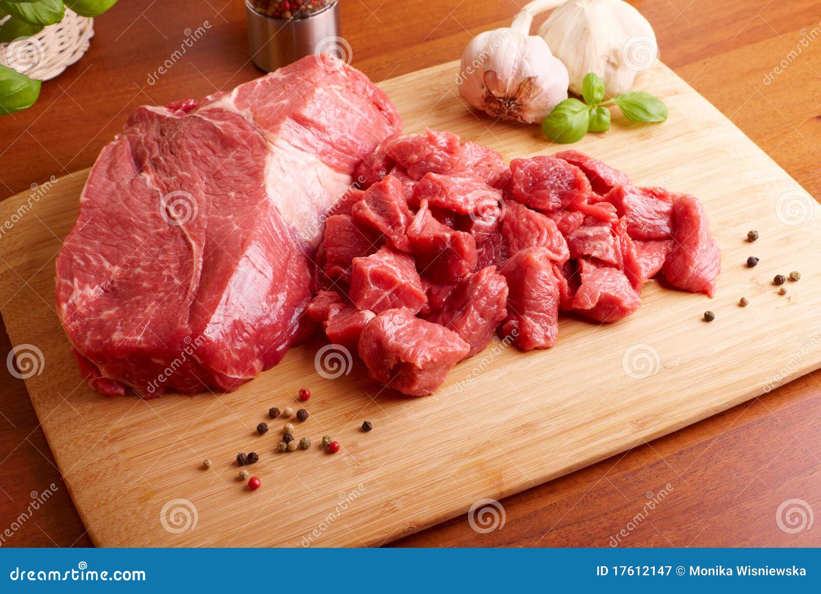 Raw beef on cutting board stock image. Image of ingredients - 17612147