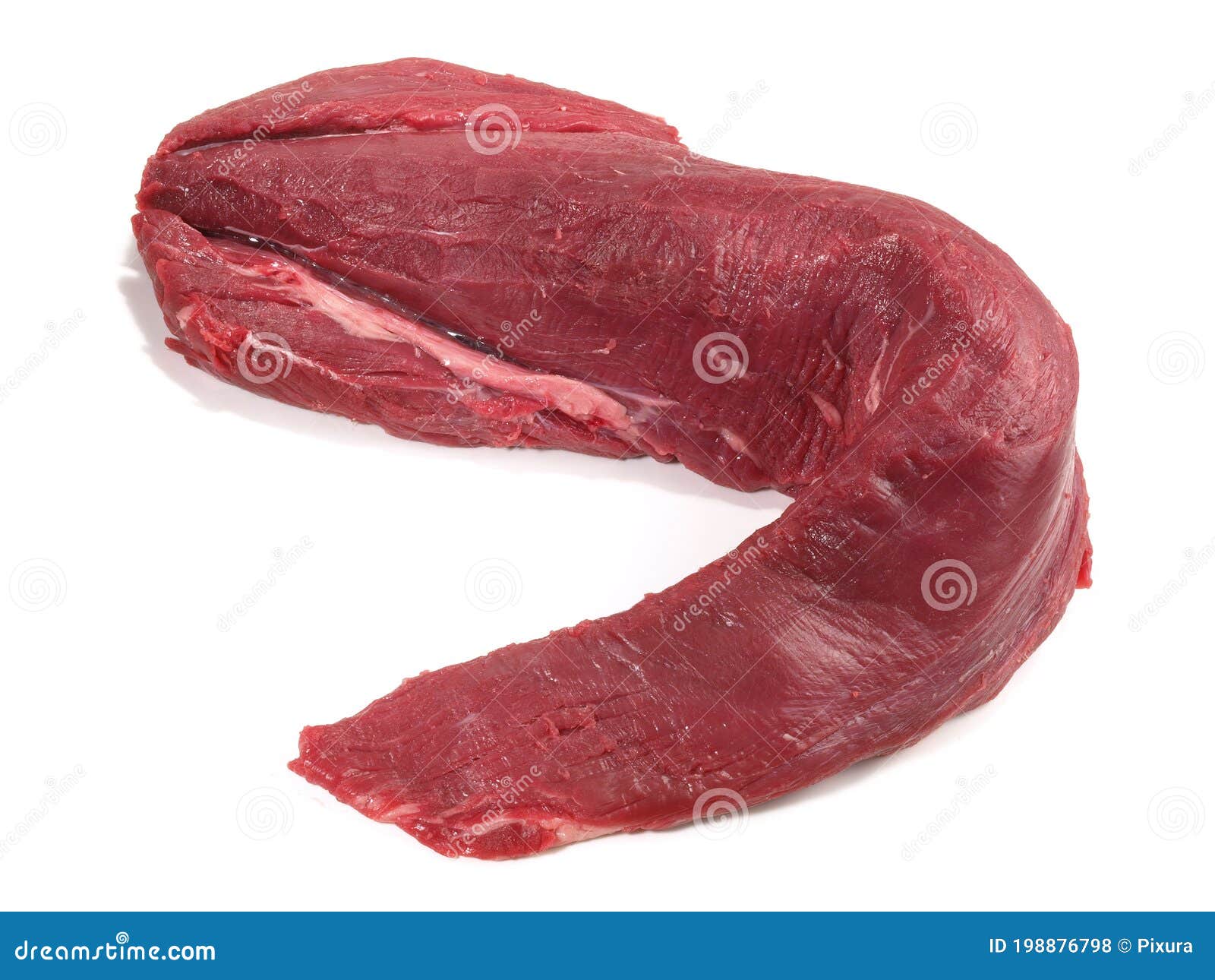 Raw Beef Fillet Isolated on White Background Stock Photo - Image of ...