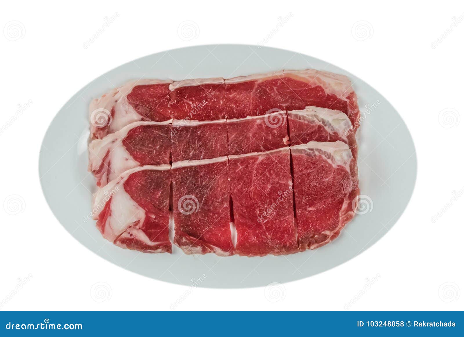 Raw Beef Fillets on a Plate Stock Photo - Image of slice, tasty: 103248058