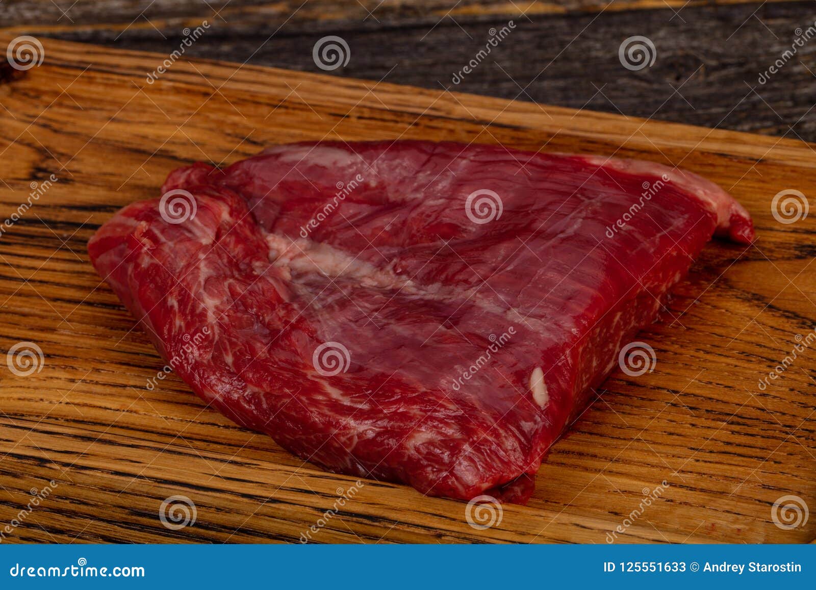 Raw beef Flank steak stock image. Image of flank, black - 125551633