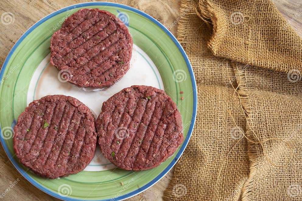 Raw beef hamburger stock photo. Image of food, barbecue - 316642362