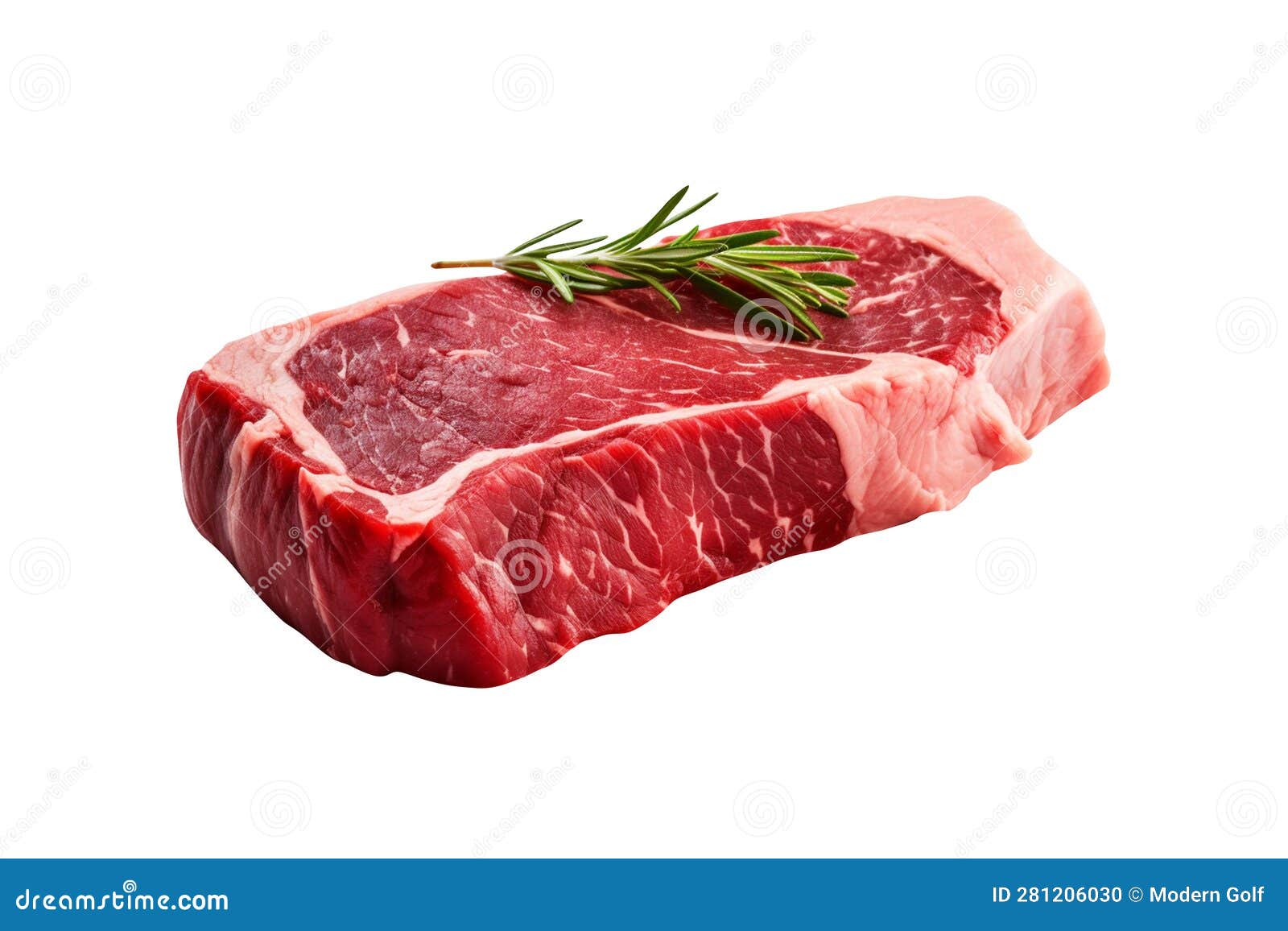 Raw Beef Isolated on White Background . AI Generated Stock Illustration ...