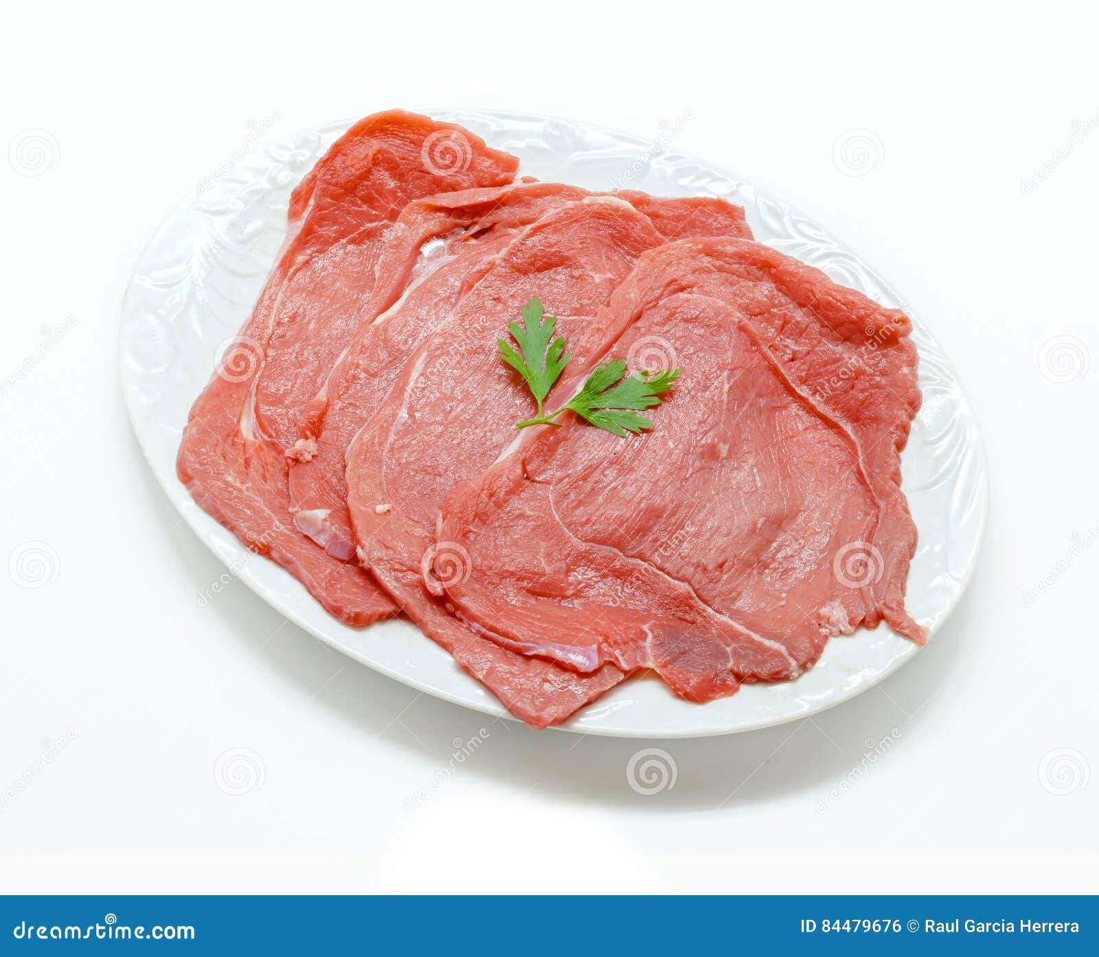 Raw Beef Meat Isolated on White Background. Stock Photo - Image of ...