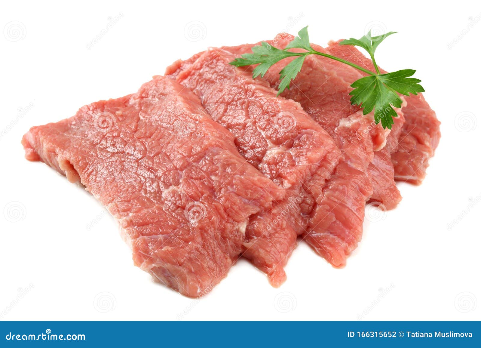 Raw Beef Meat Isolated on White Background Stock Photo - Image of ...
