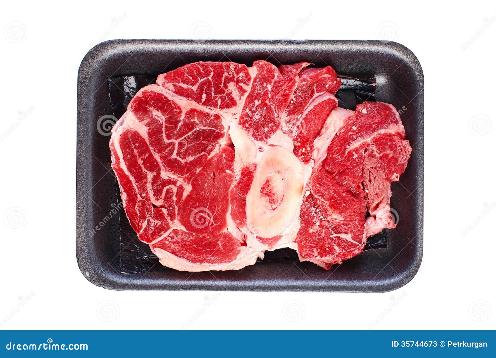 Raw Beef Meat in Plastic Tray Stock Image - Image of meat, restaurant ...