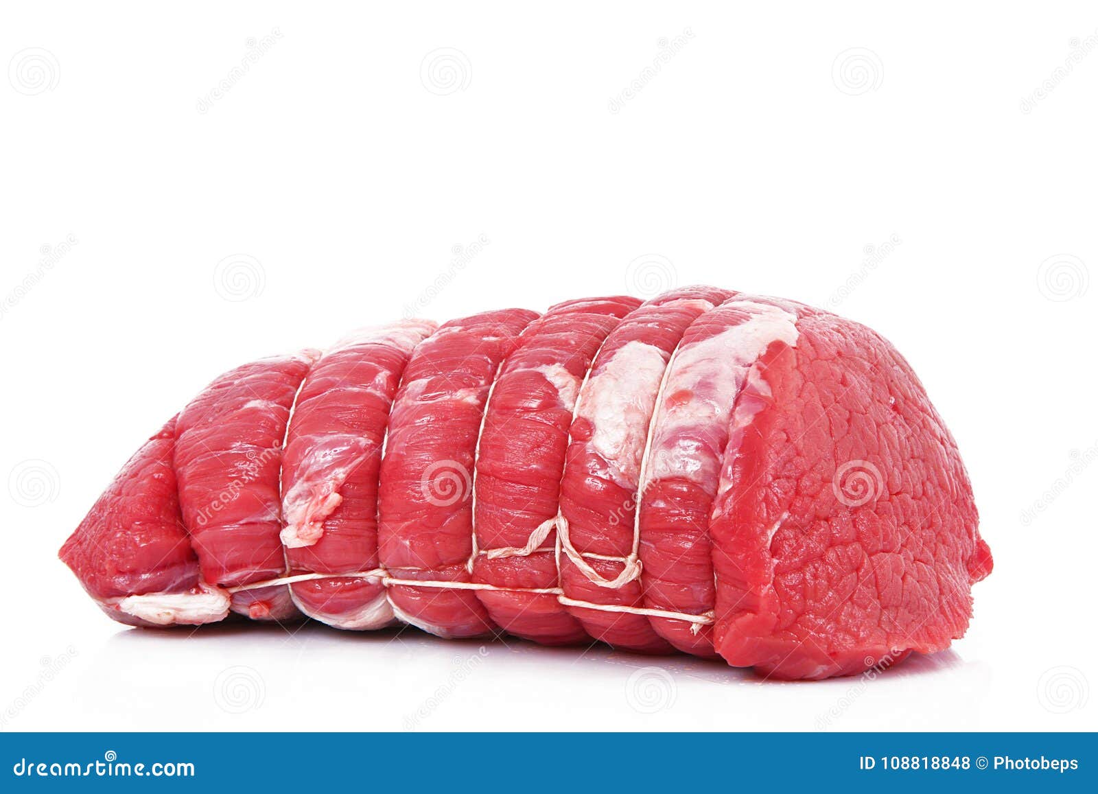 Raw Beef Meat for Roast in White Background Stock Photo - Image of ...