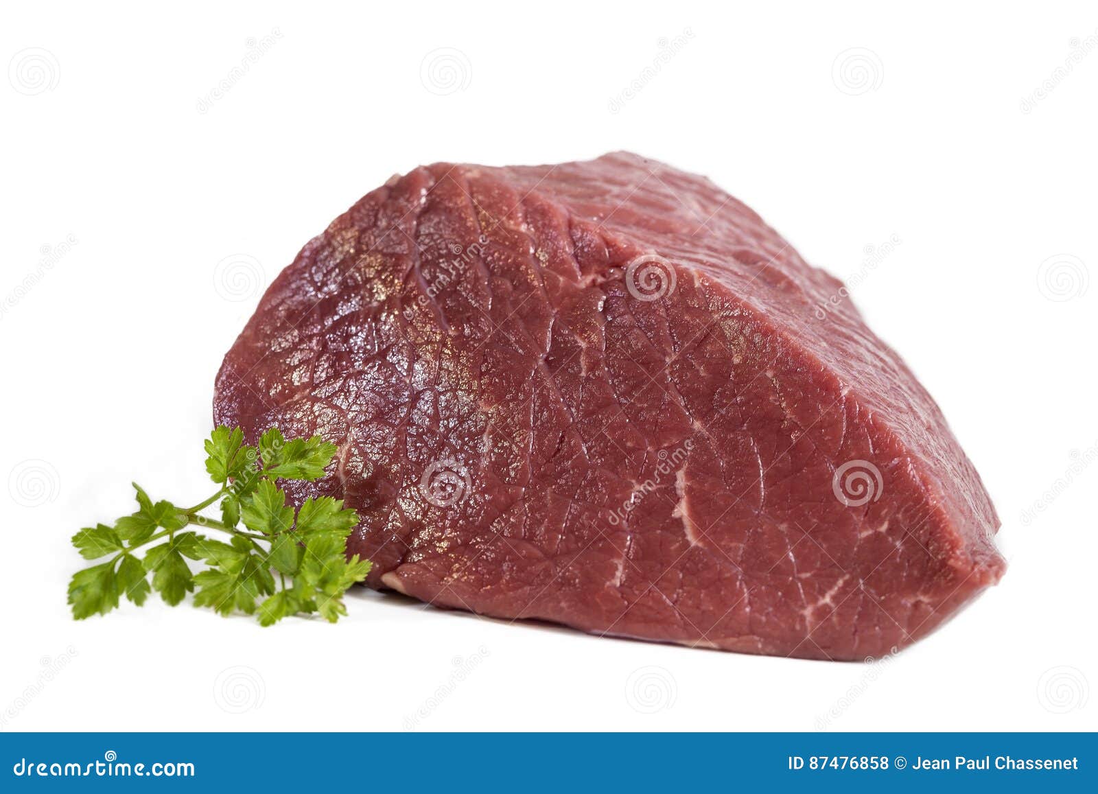 Raw Beef Meat on White Background Stock Photo - Image of pepper ...
