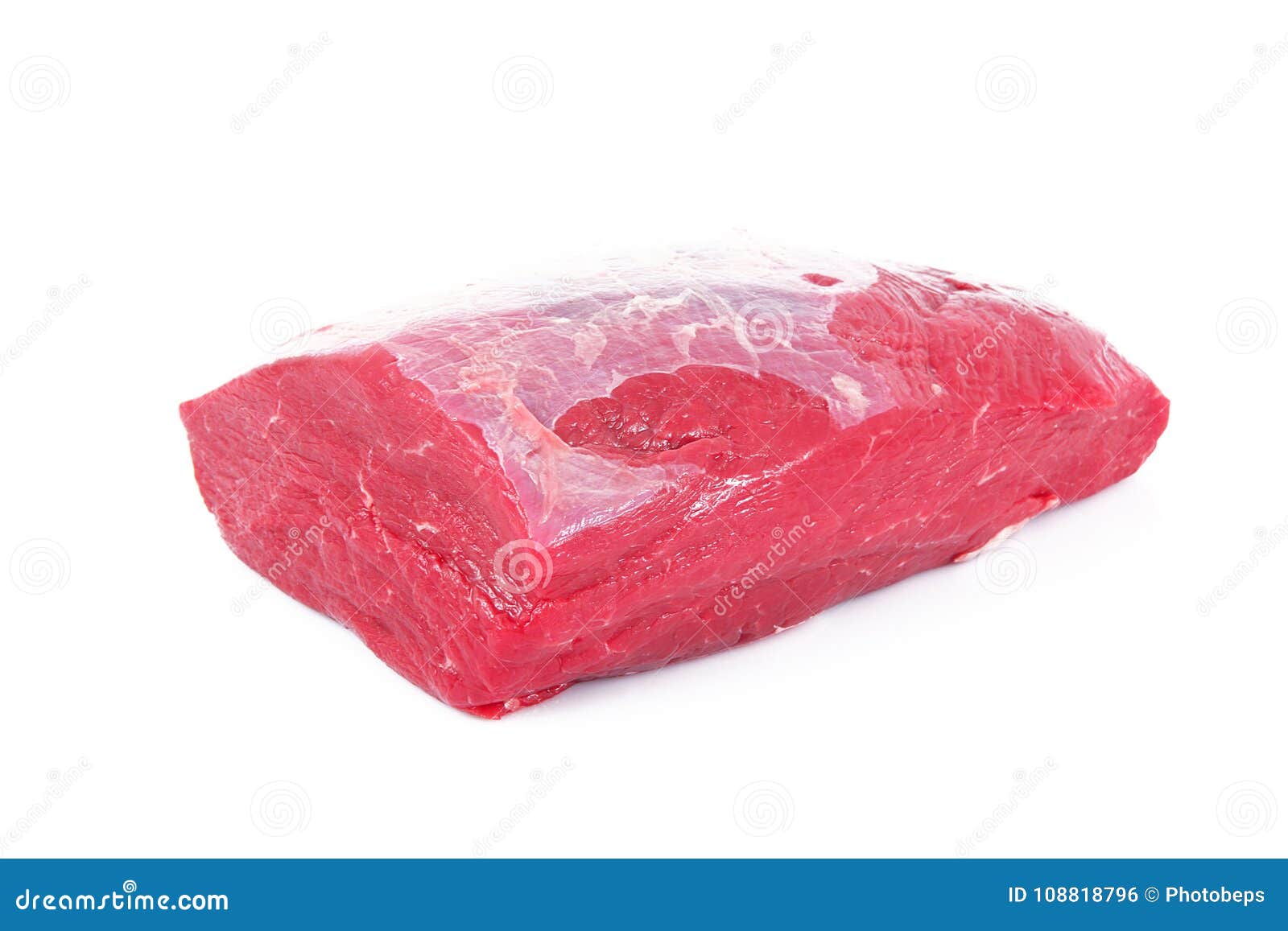 Raw Beef Meat in White Background Stock Photo - Image of preparation ...