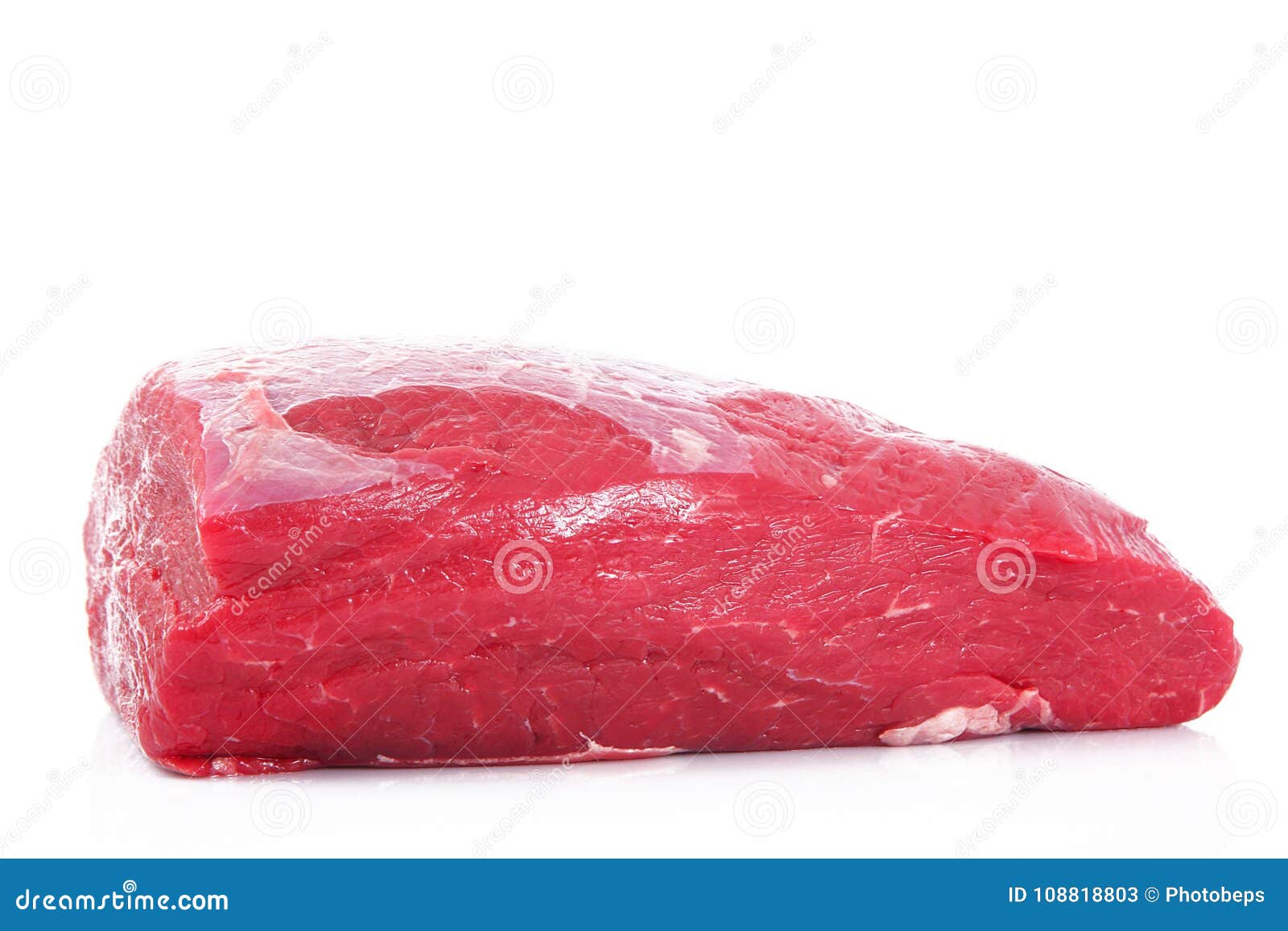 Raw Beef Meat in White Background Stock Image - Image of fillet ...